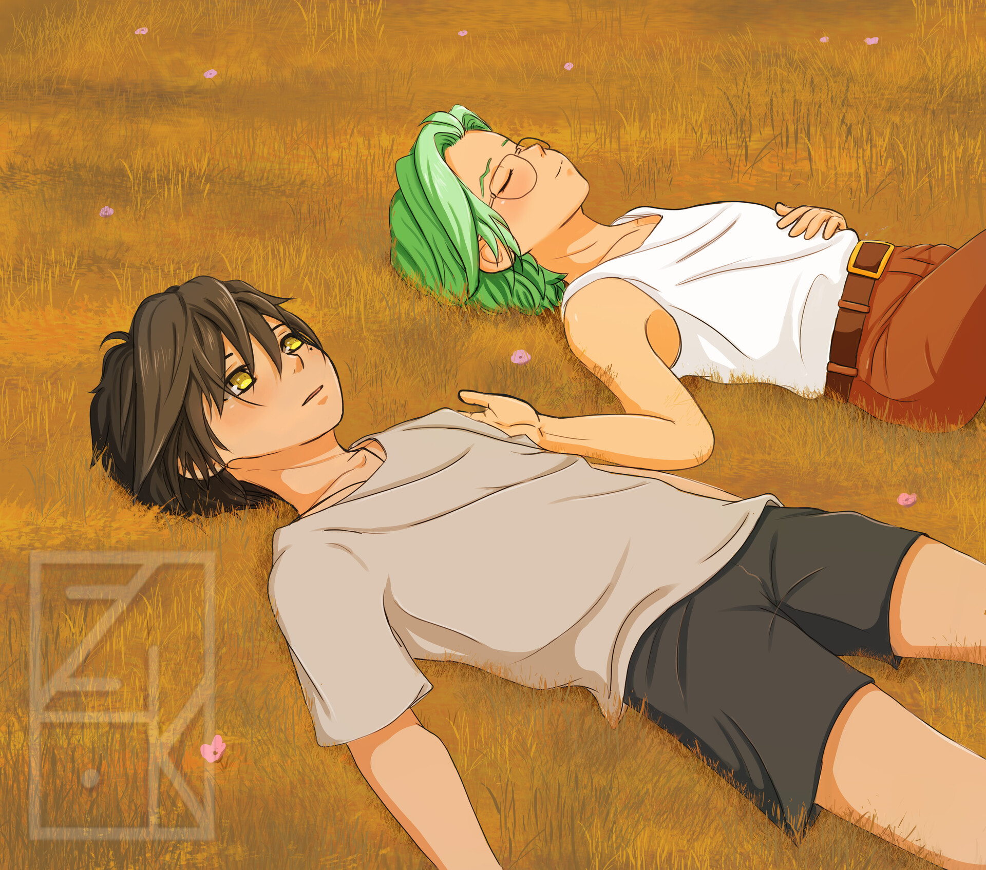 ArtStation - Our life visual novel my character Van with Cove age 8