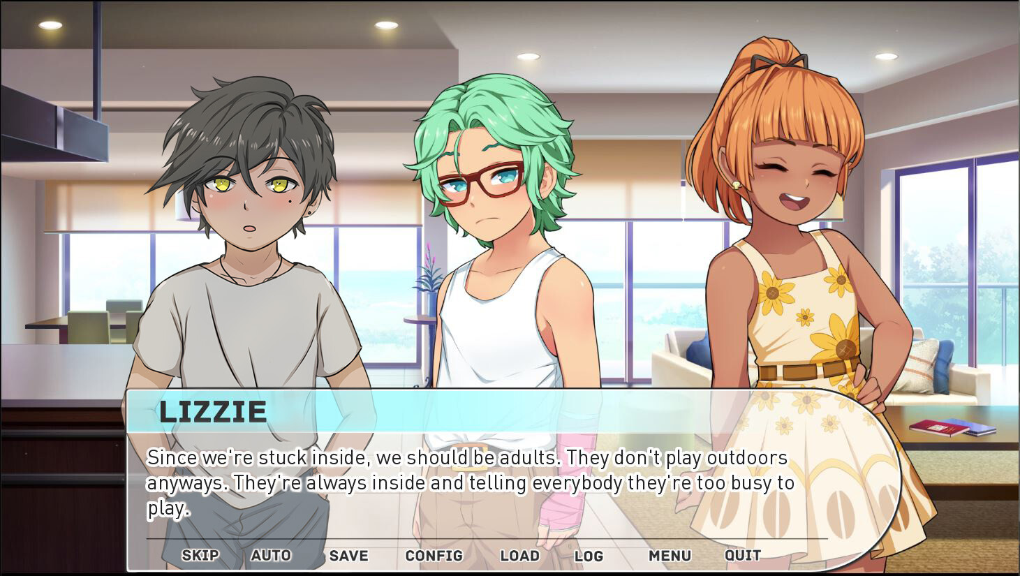 Dan Fodah - Our life visual novel my character Van with Cove age 8