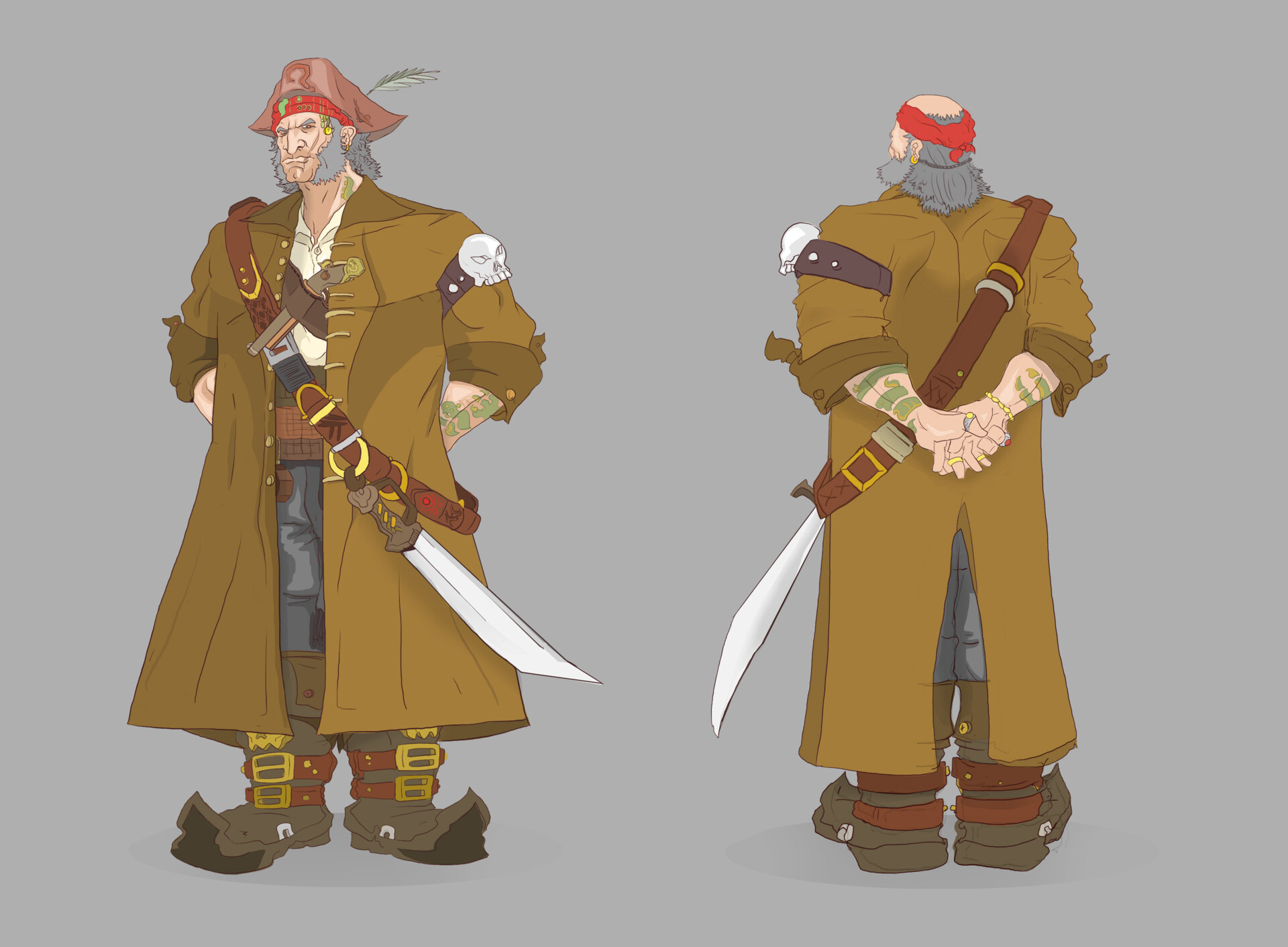ArtStation - Character Design| Captain Benjamin Hooks