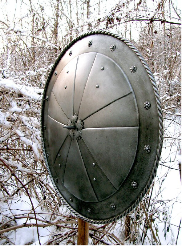 Viktor Bespalko - Medieval round shield "Rondache" 16c with engraved ...