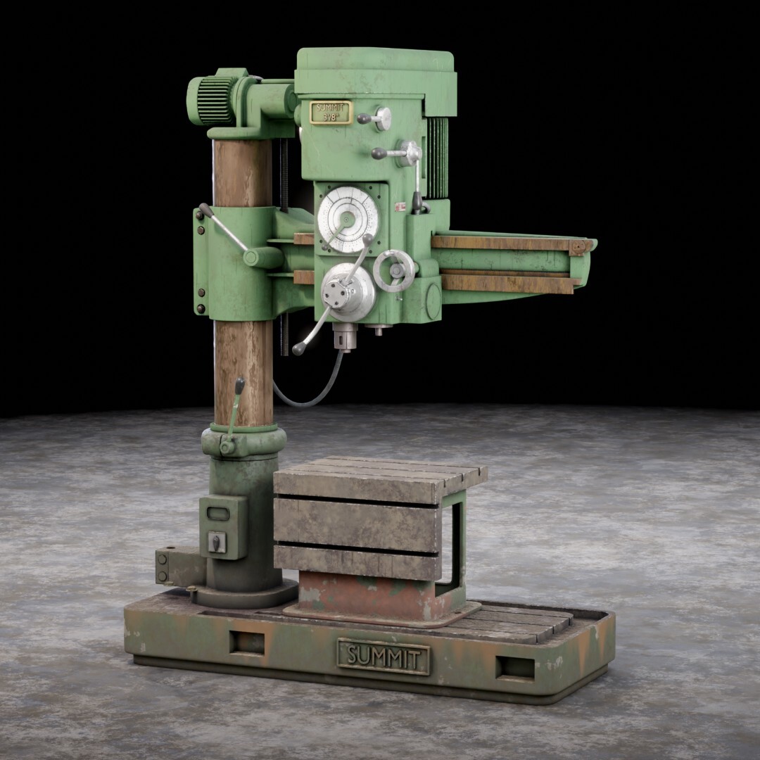 ArtStation - Radial Arm Drill Press
