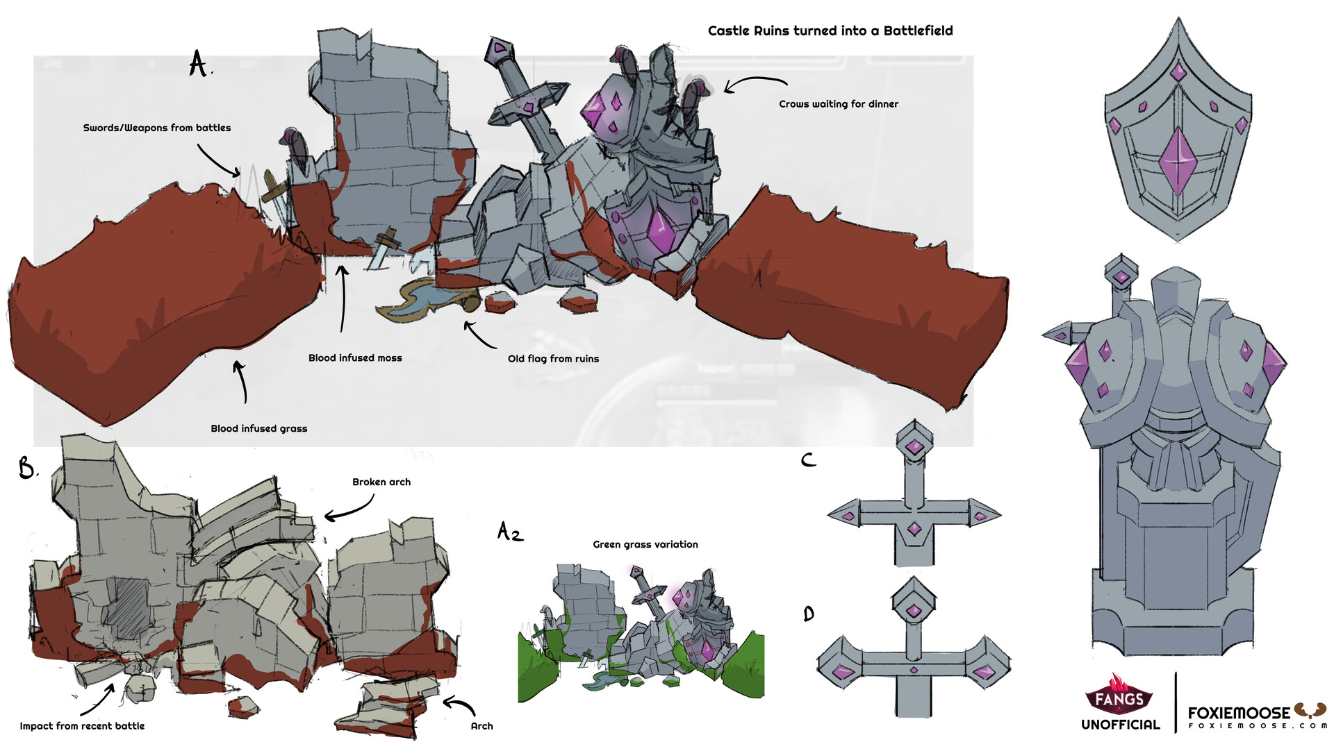ArtStation - [FANGS Fan Art] Stylized Fantasy Concept Art - Castle ...