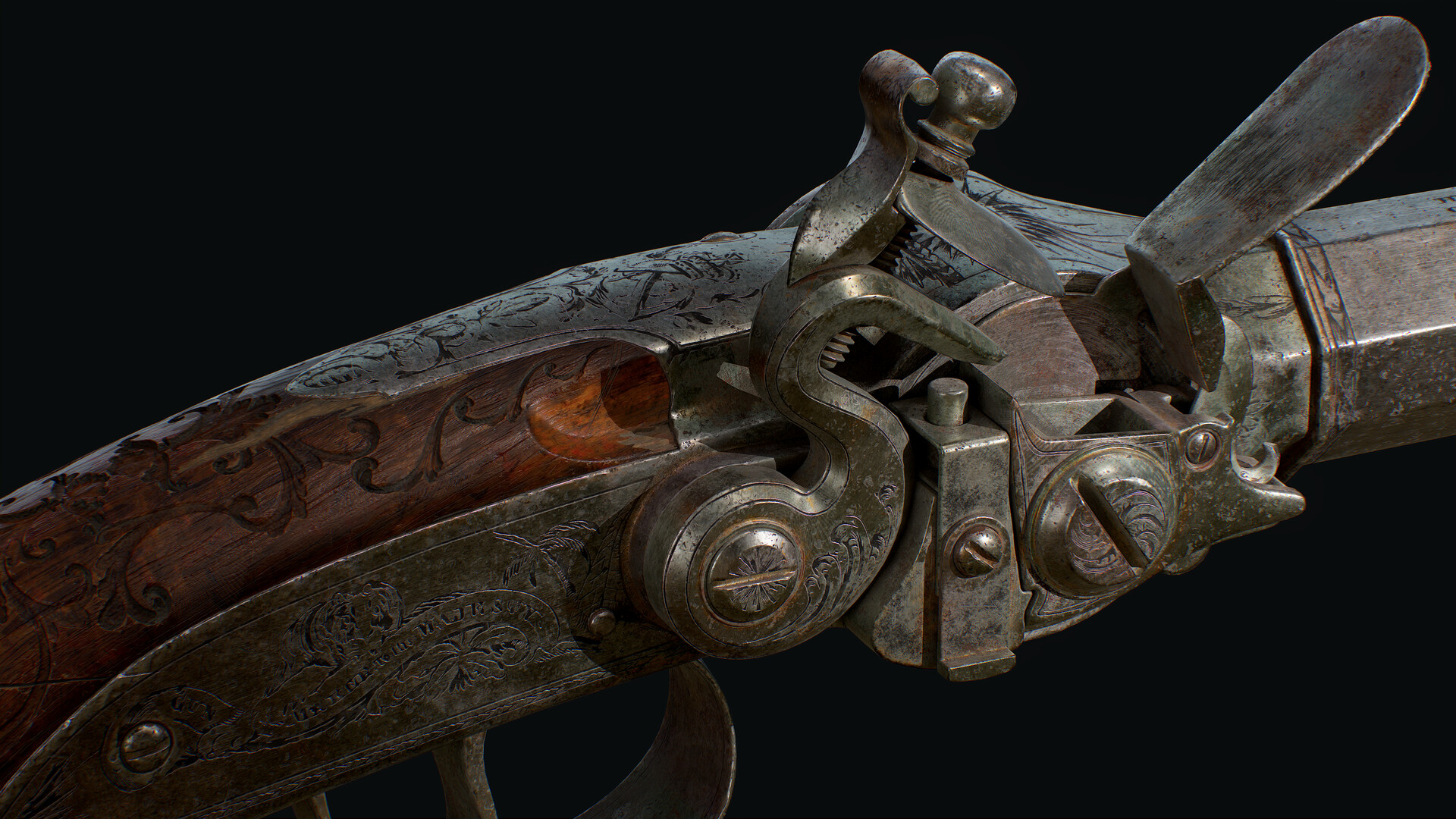 Jan Kasperczyk - Flintlock Repeating Pistol with Lorenzoni Action