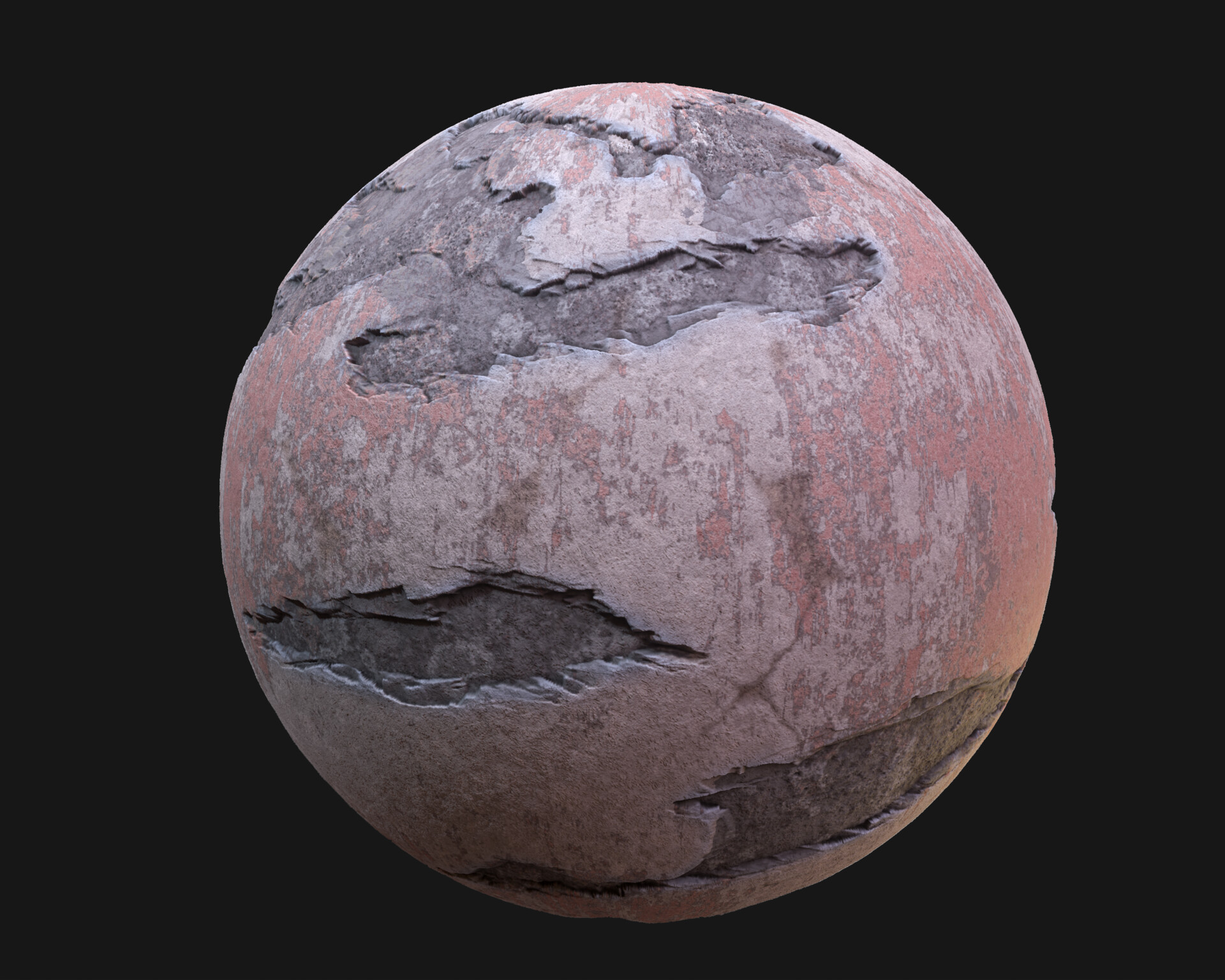 ArtStation - damaged plaster wall