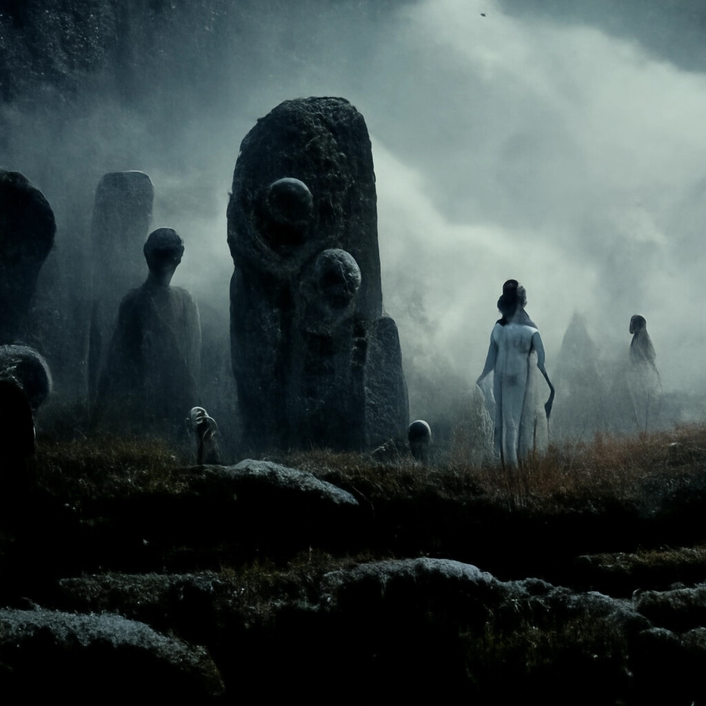 ArtStation - 'Alien Cemeteries' Midjourney/Photoshop