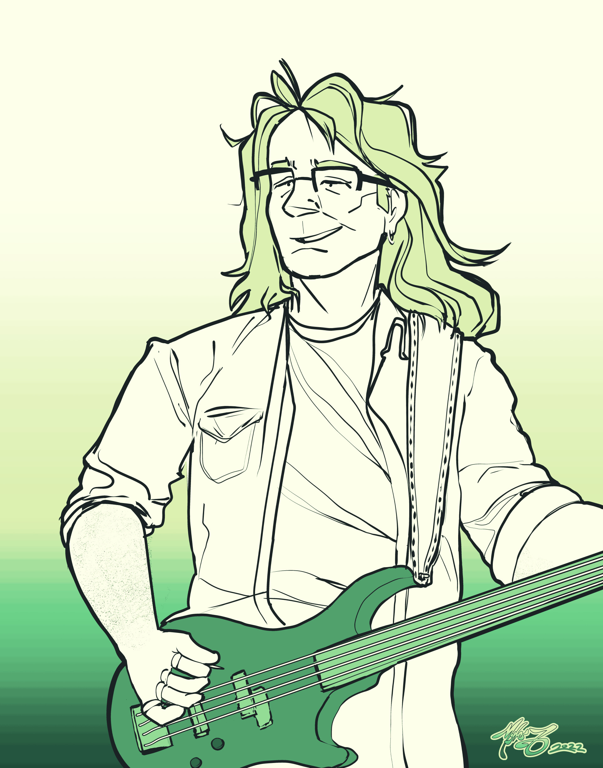 Myles Fontana - April Wine - Richard Lanthier Caricature