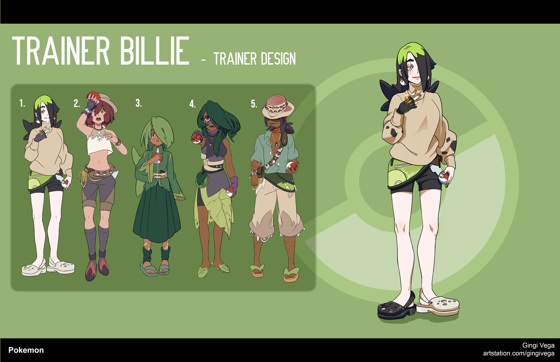 Gingi Vega - Billie Eilish - Pokemon Concepts
