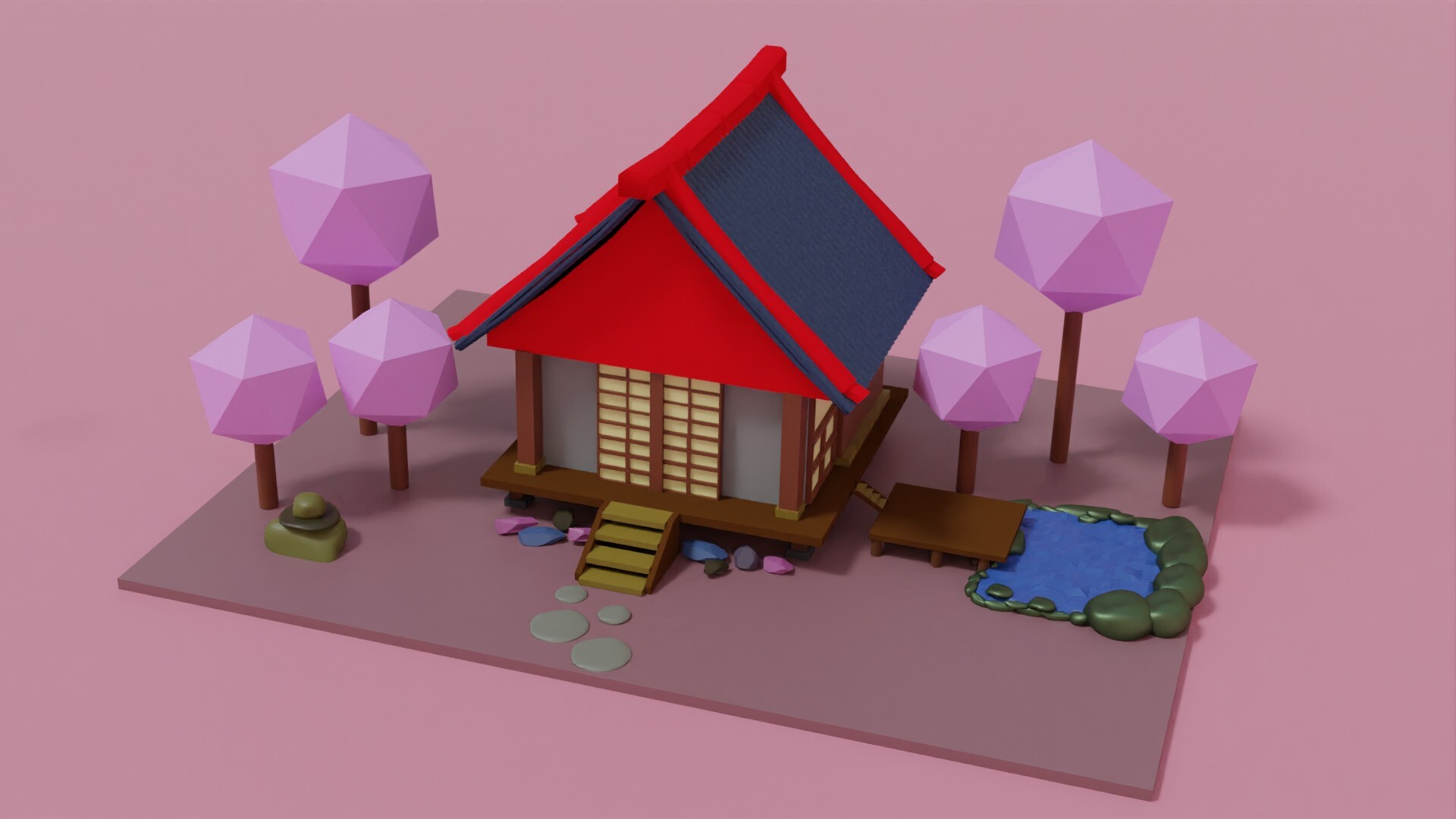 ArtStation - Sakura House - My First Project