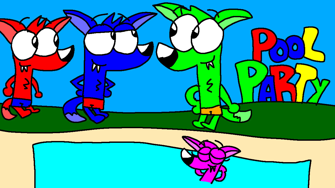 ArtStation - Jake the Fox and his Friends: Pool Party