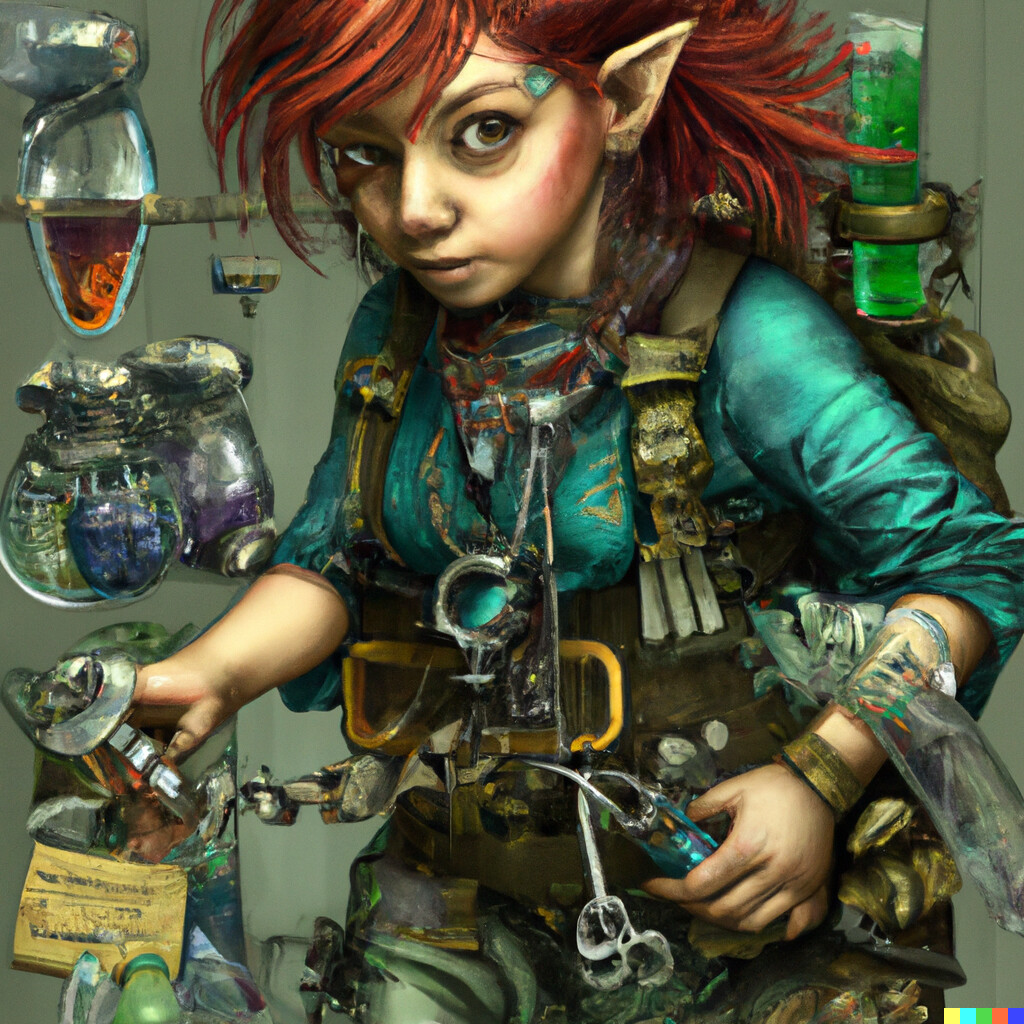 ArtStation - DALL-E made TInkerer Gnome Girls