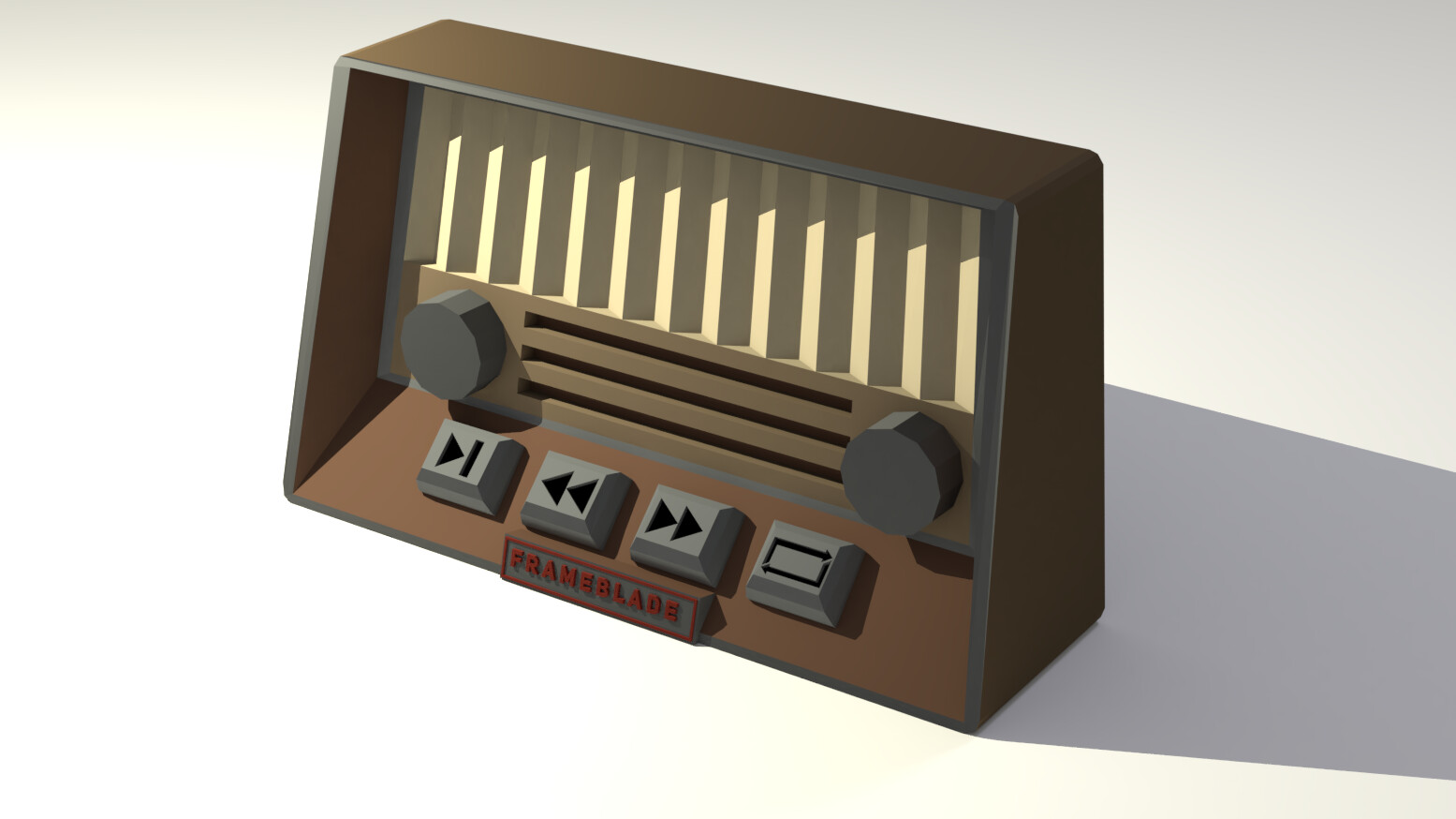 ArtStation - low-poly models for Pinecone game: radio and chest