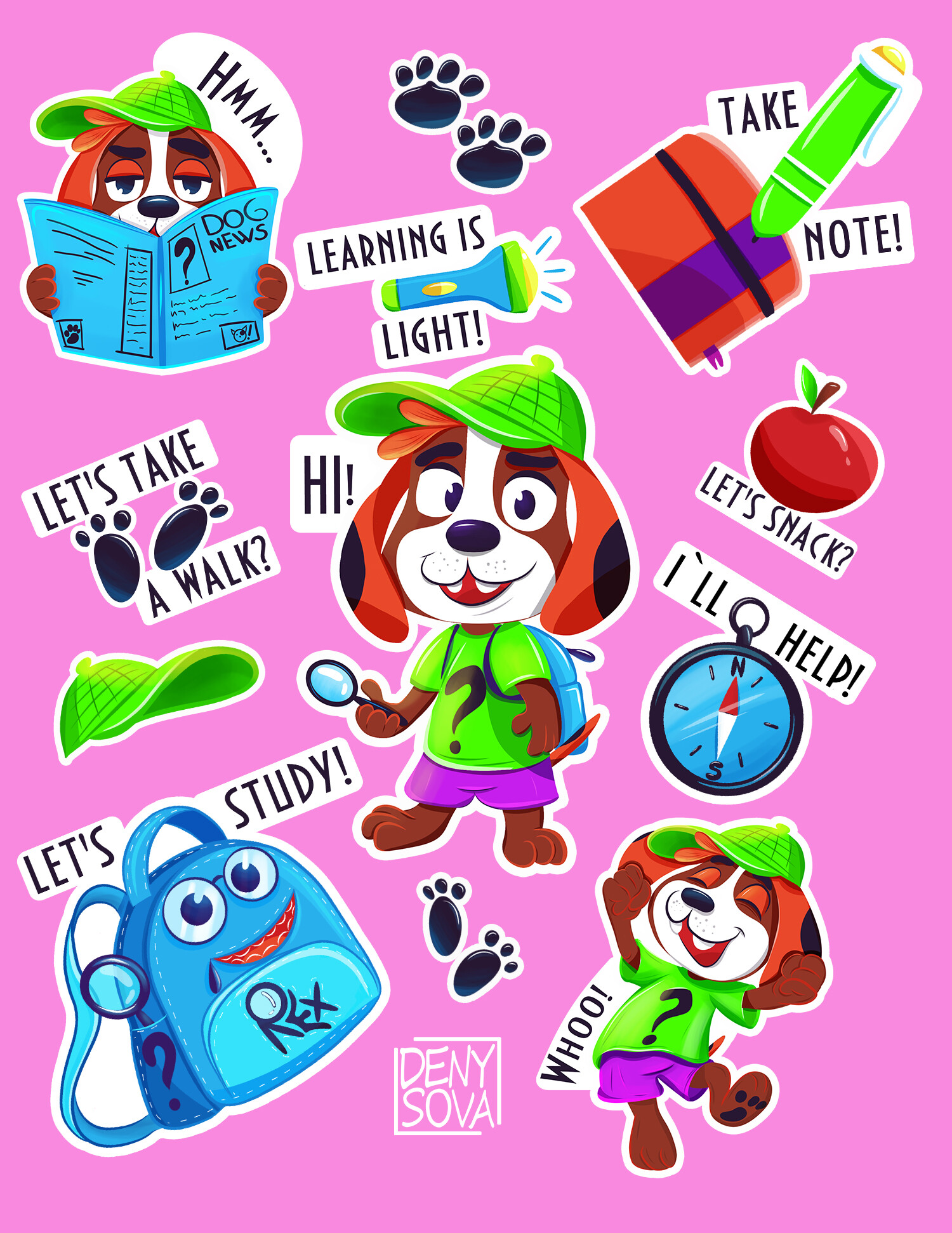 ArtStation - School sticker pack for messengers