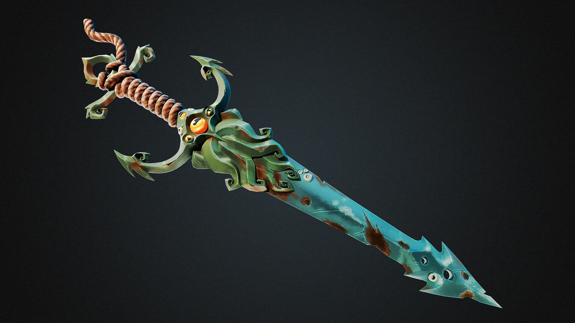 ArtStation - Cthulhu Sword - Stylized Fantasy Sword
