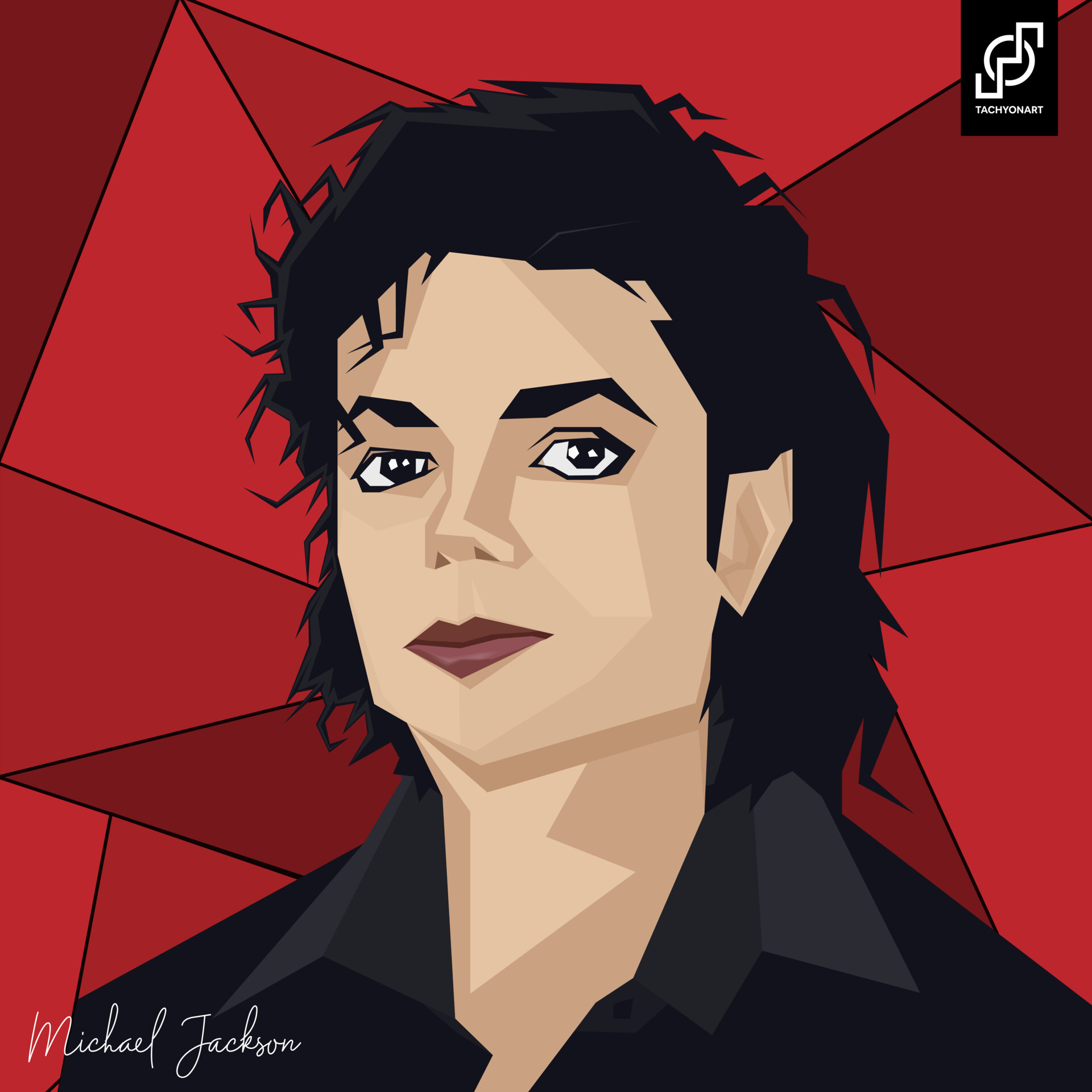 ArtStation - Michael Jackson | Polygonal Portraits Vol.7