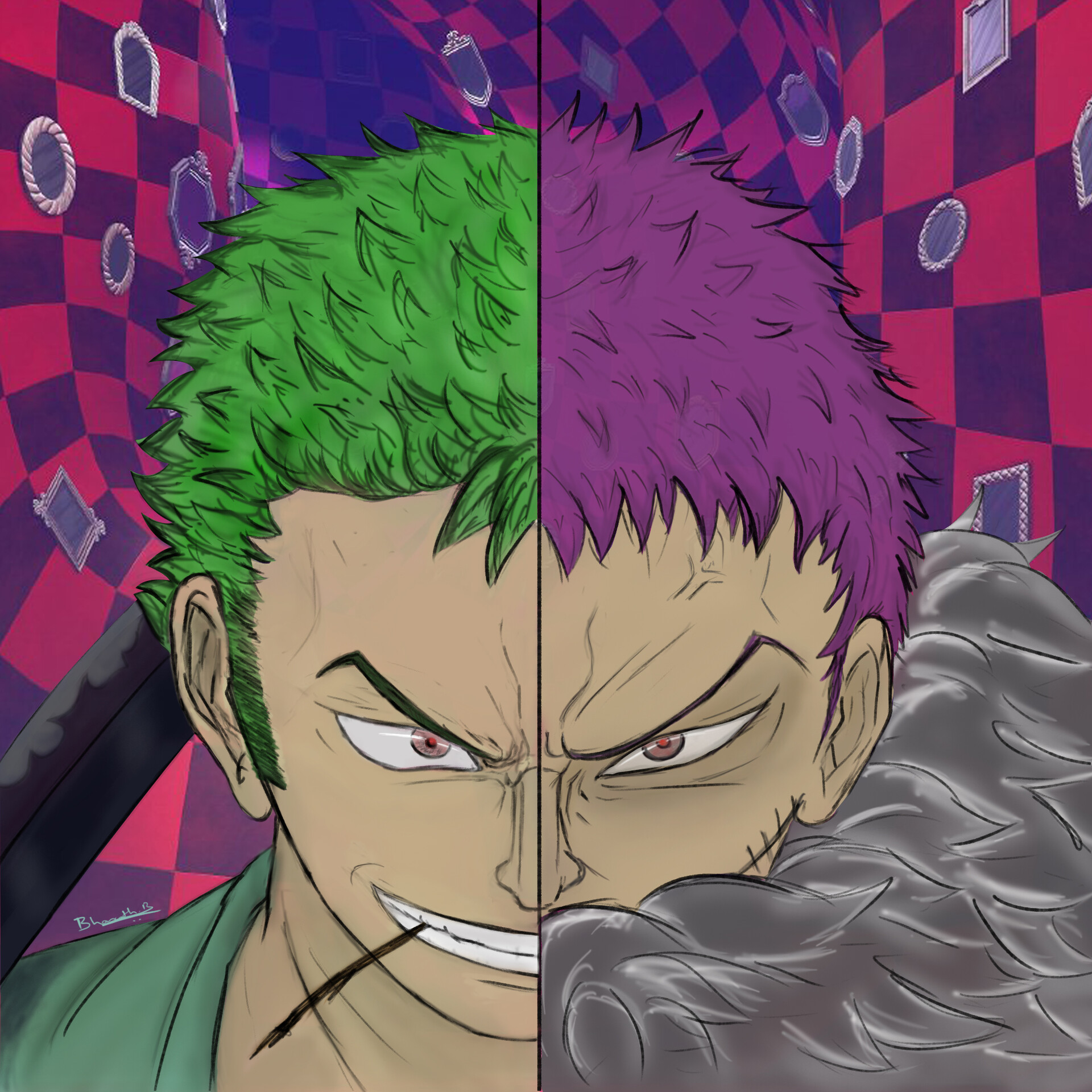 ArtStation - Zoro vs Katakuri