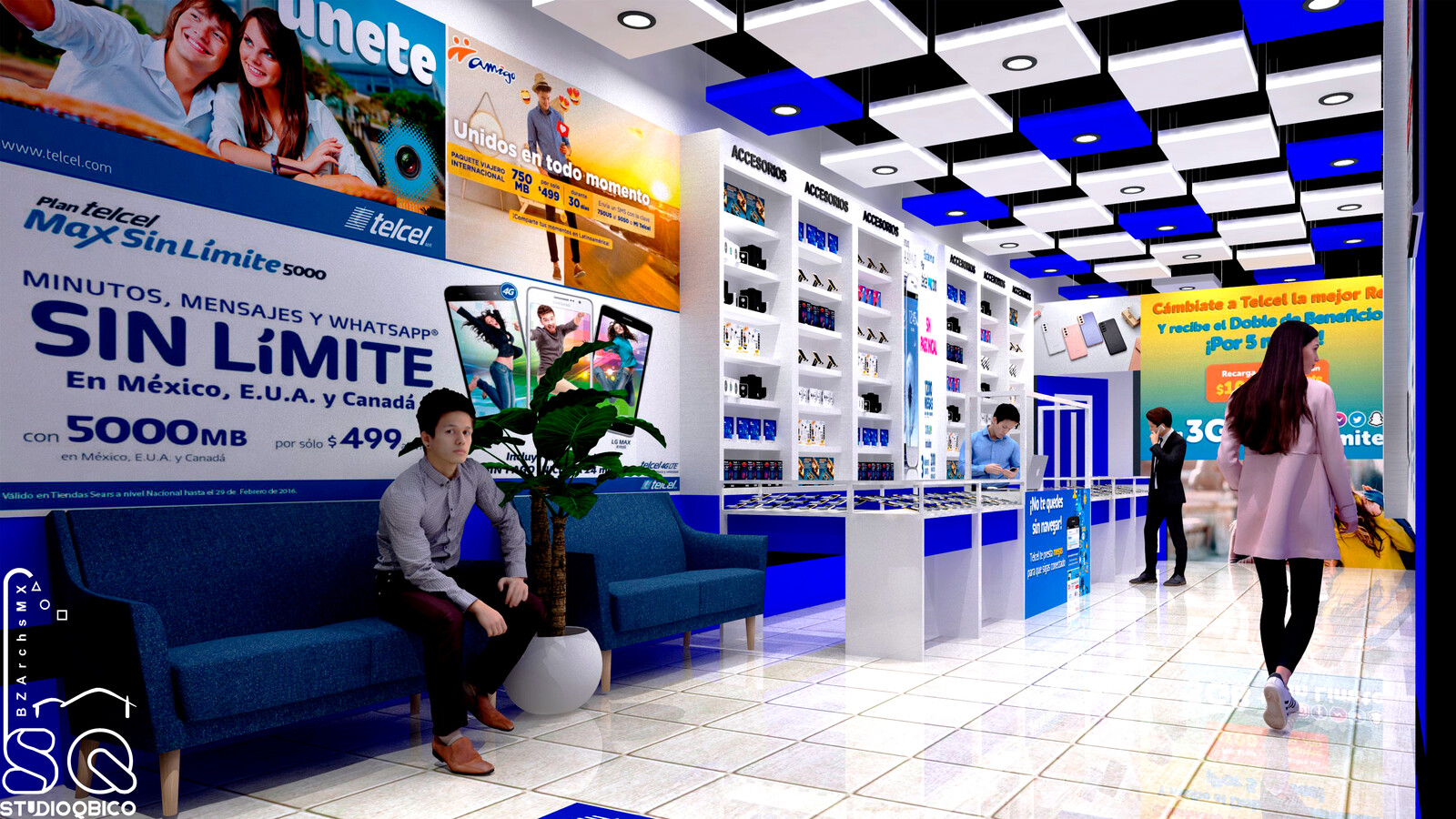 studioqbicomx - Tienda Telcel "PLAZA XILOTZINGO"