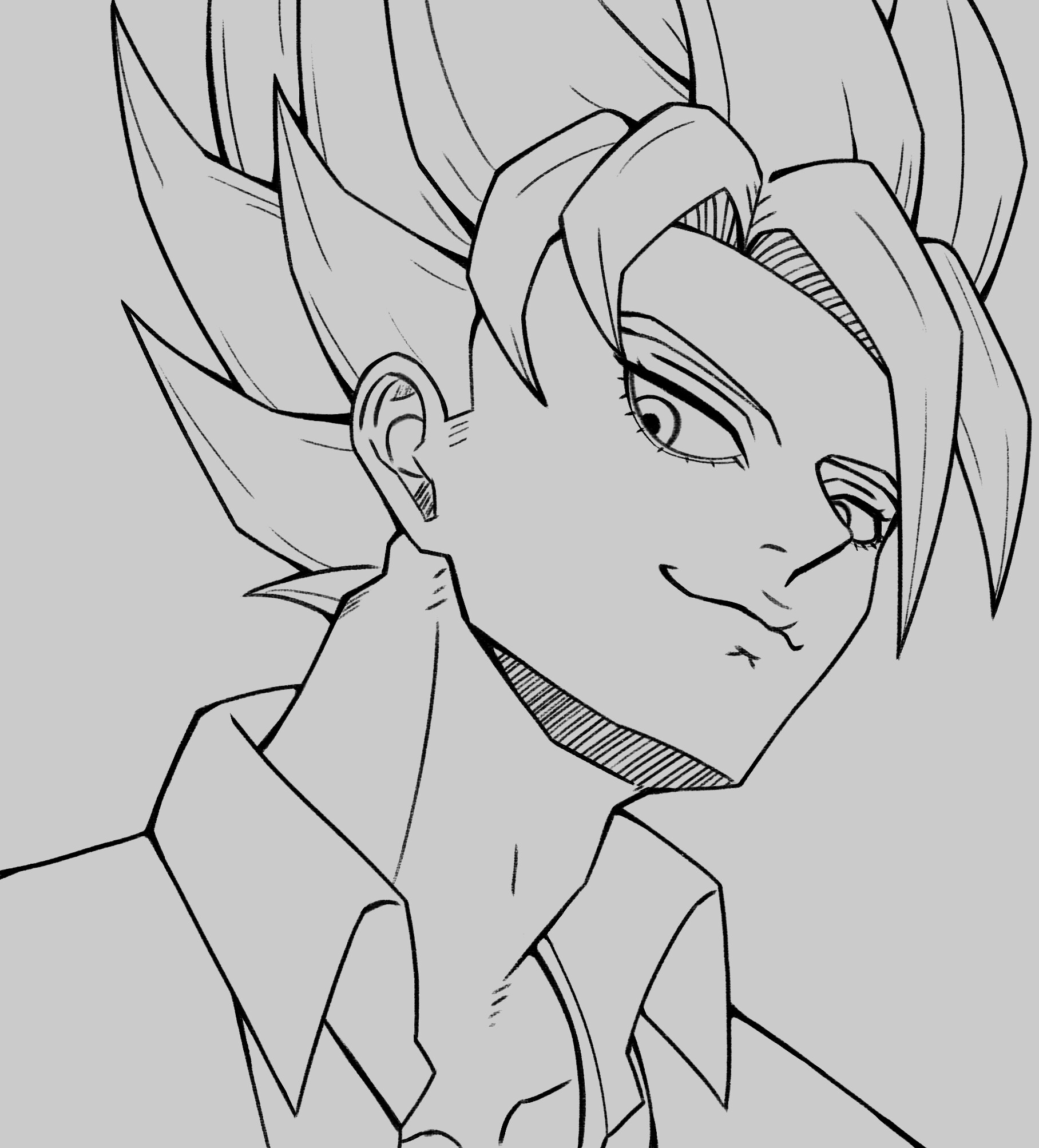 ArtStation - Goku lineart WIP
