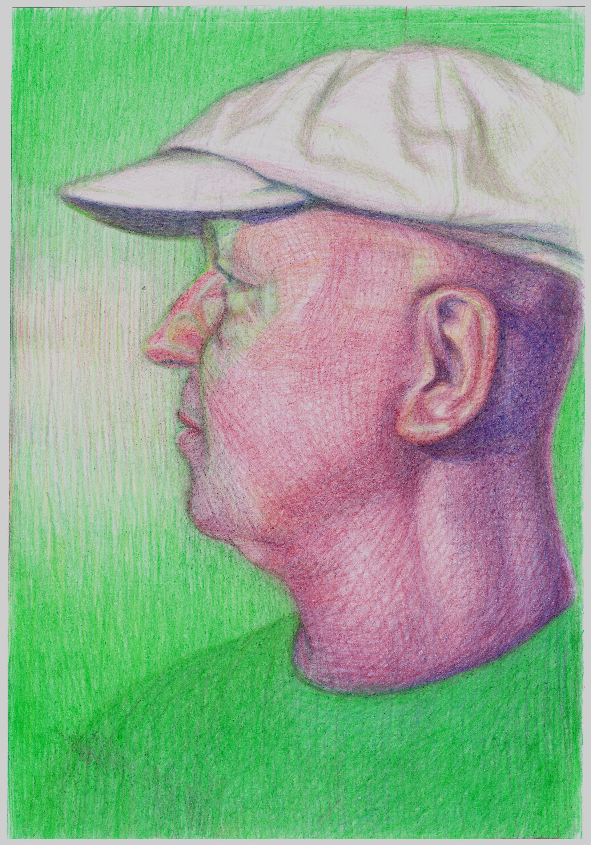 ArtStation - Portrait of a man in a cap. Green.