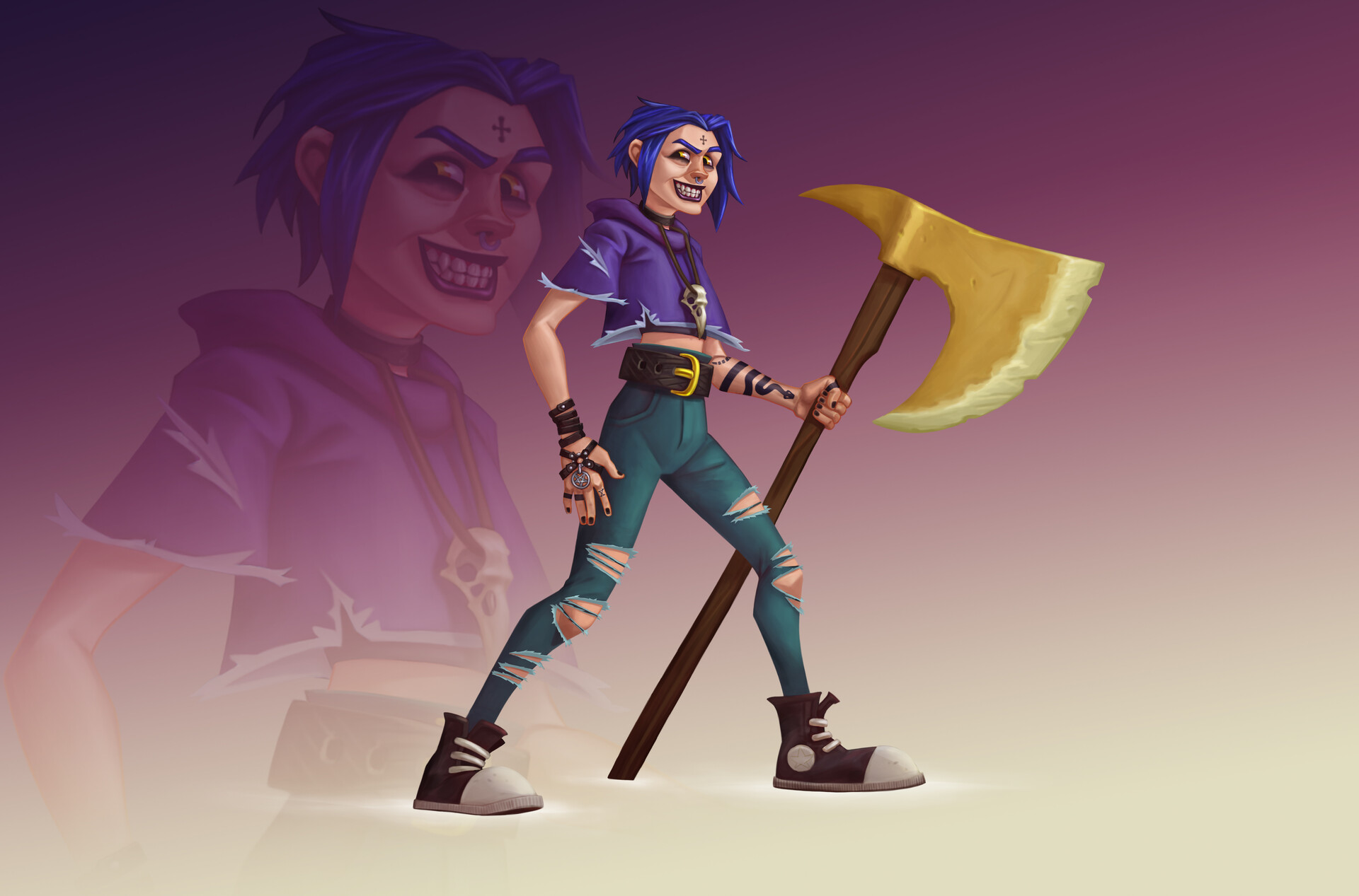 ArtStation - Axe girl