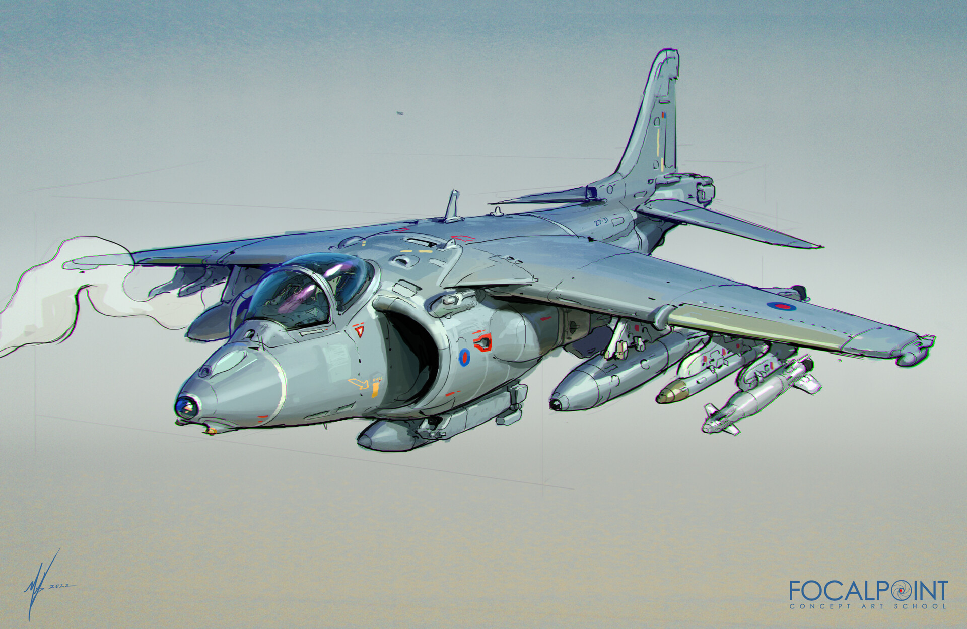 ArtStation - Harrier Study Sketch