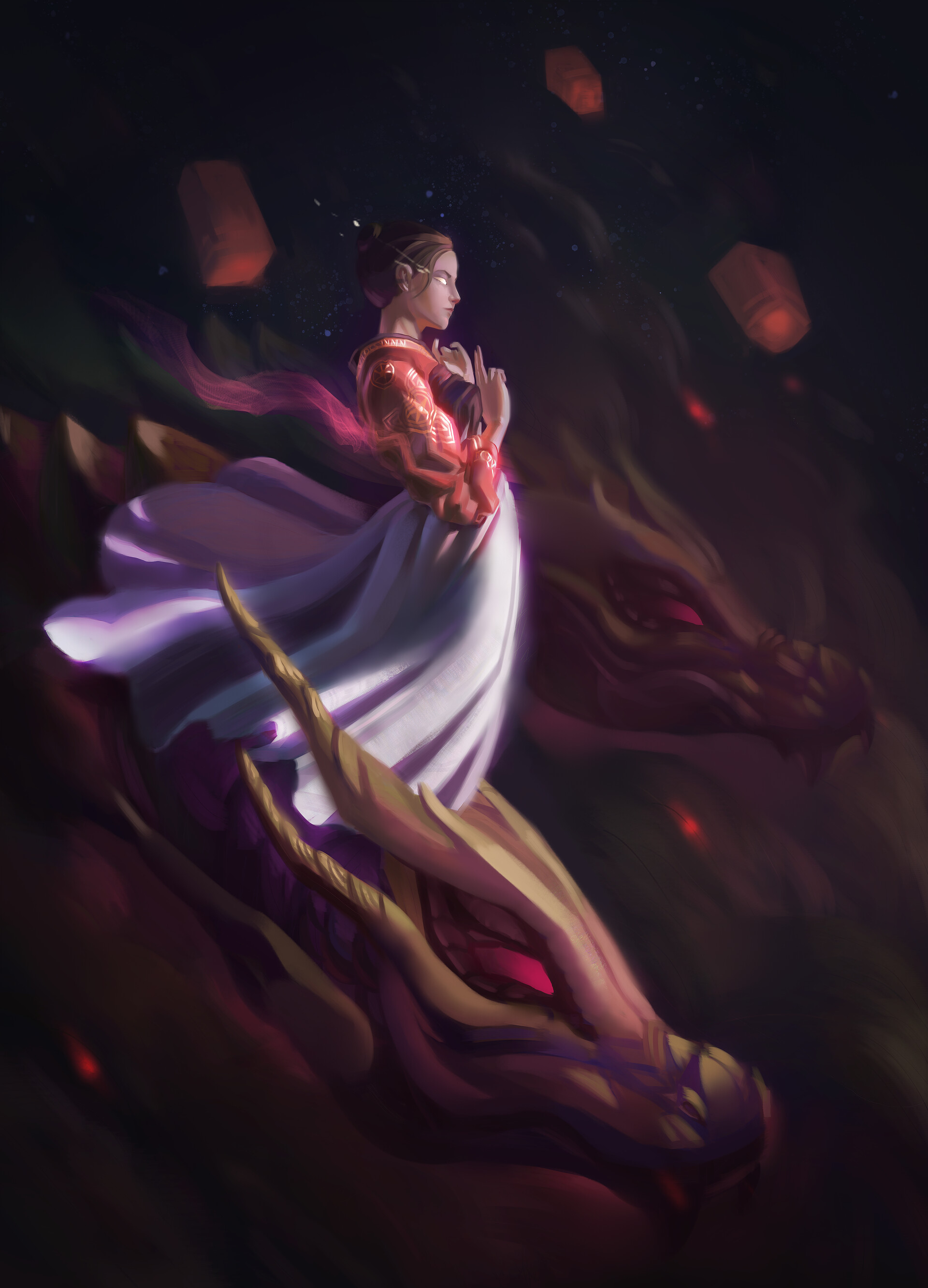 ArtStation - The Dragon Princess of the Blood Sun