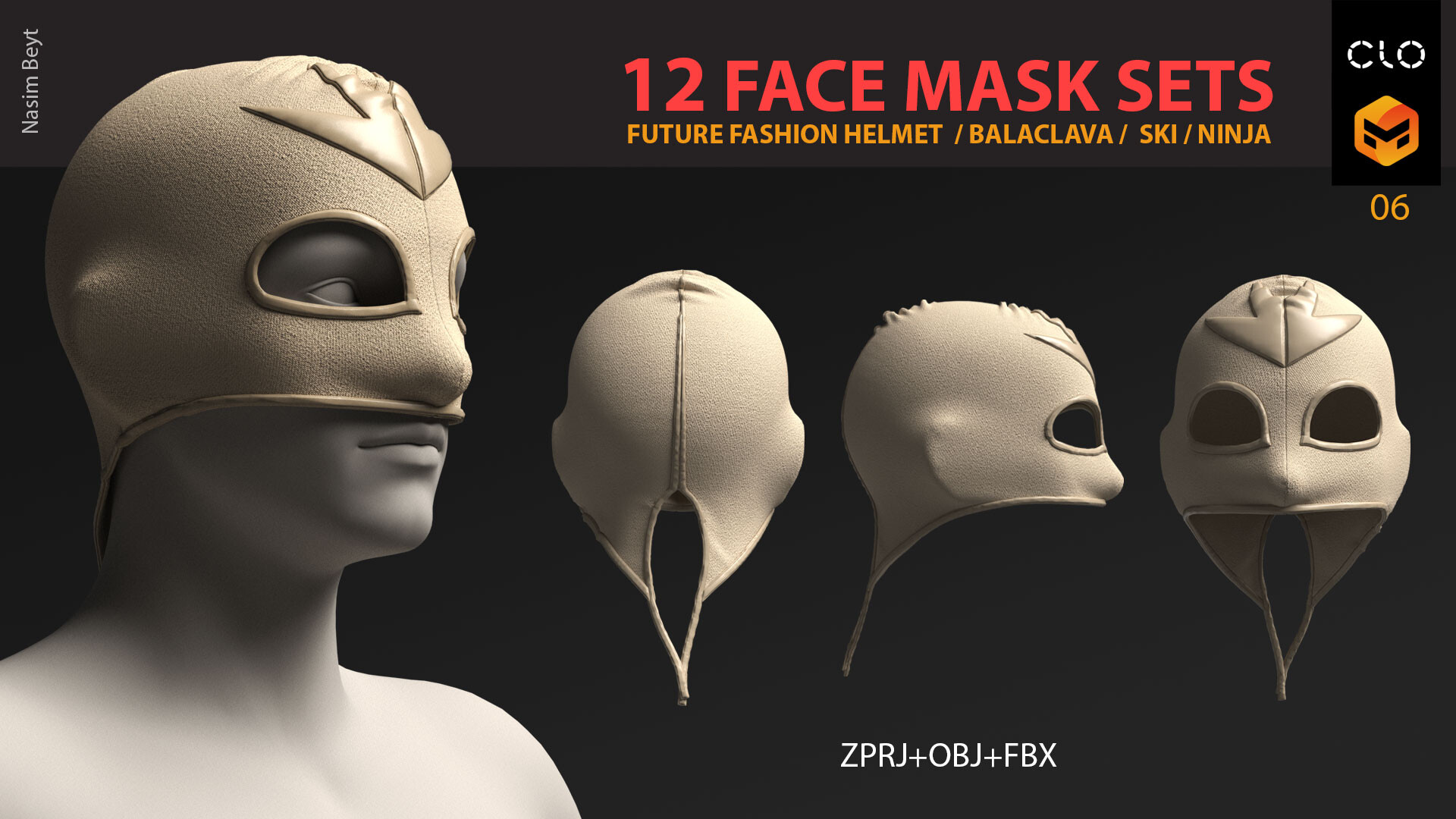 Nasim Beyt - 12 FACE MASK PACK (VOL.01)Helmet/ Balaclava/ Ski/ Ninja ...