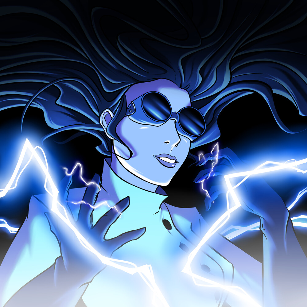 ArtStation - Blue Lightning Lady