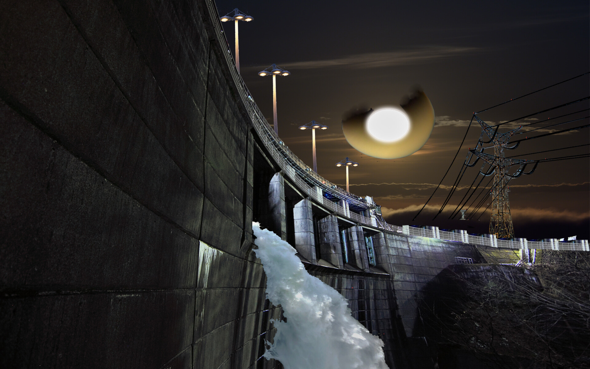 ArtStation - Big dam night
