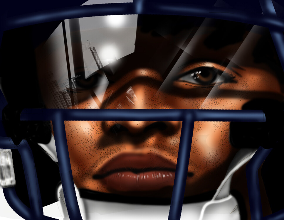 ArtStation - "Justin Fields Painting in Progress"