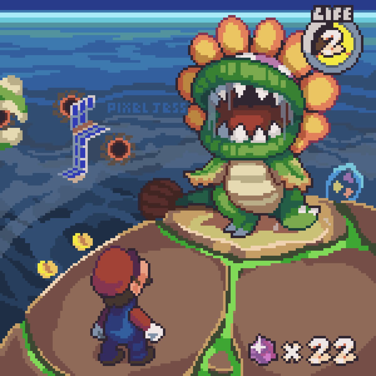 ArtStation - Mario Galaxy Good Egg Galaxy - Pixel Art