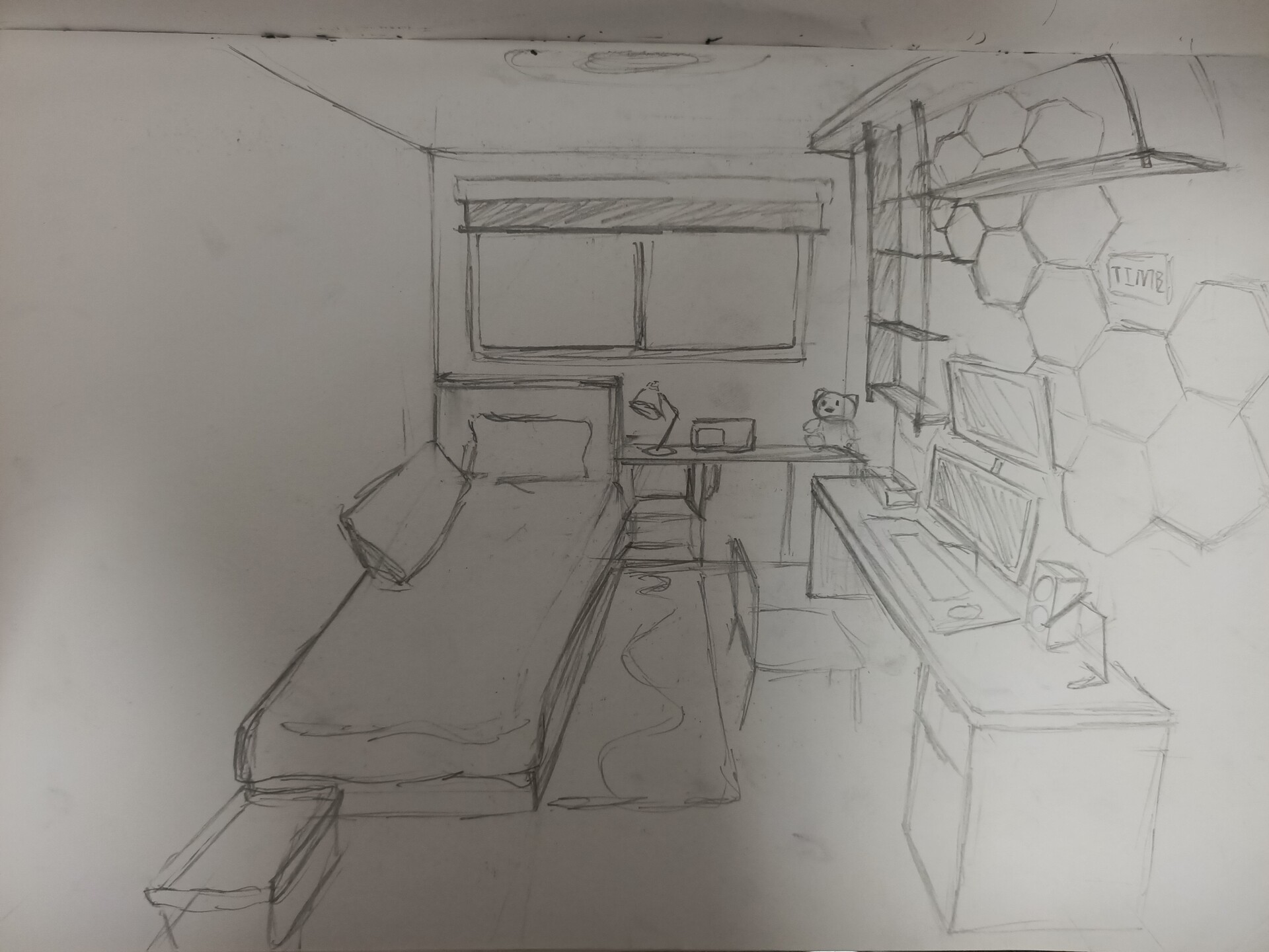 ArtStation - Interior personal drawing