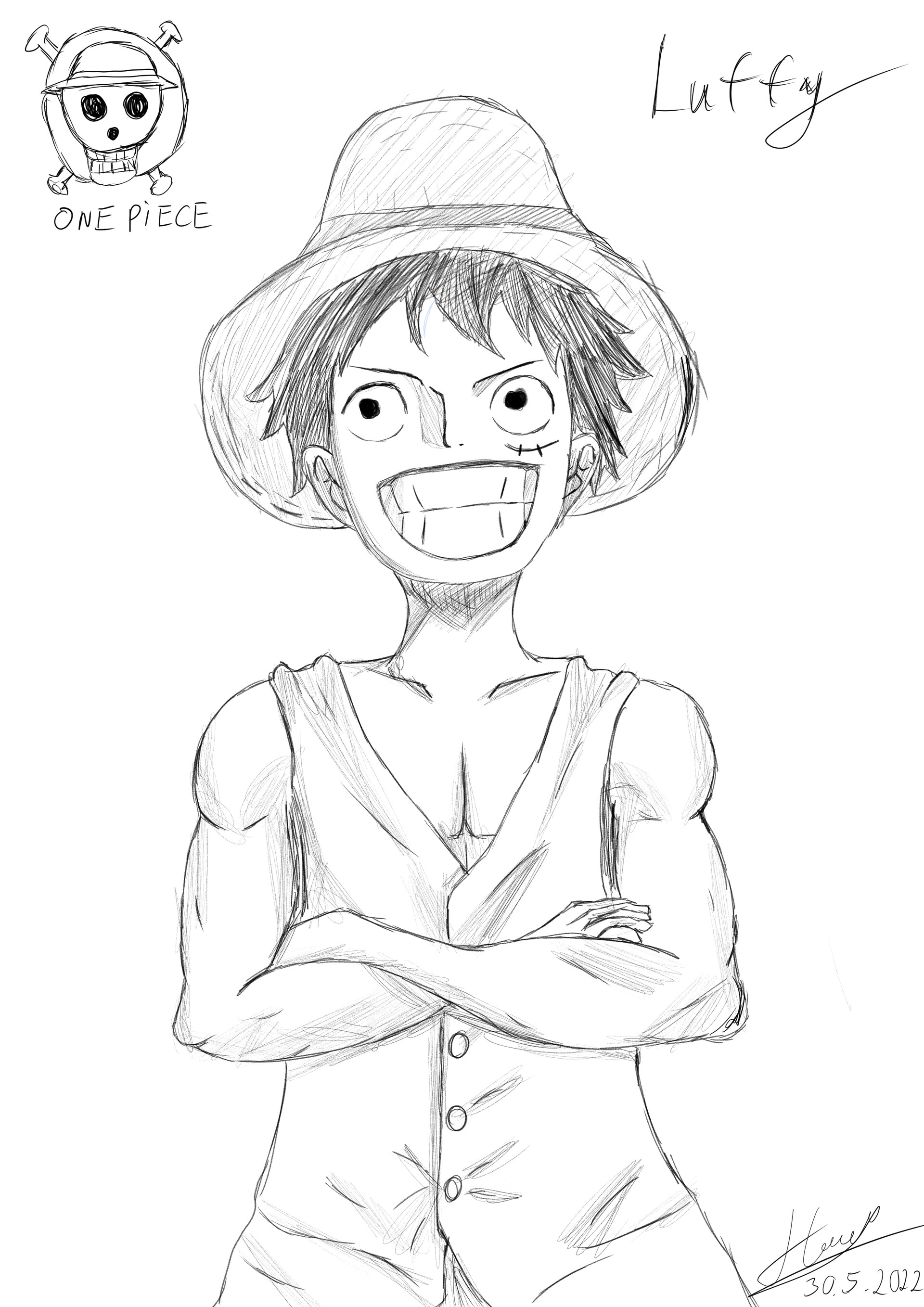ArtStation - Luffy Fanart | Golden Henry