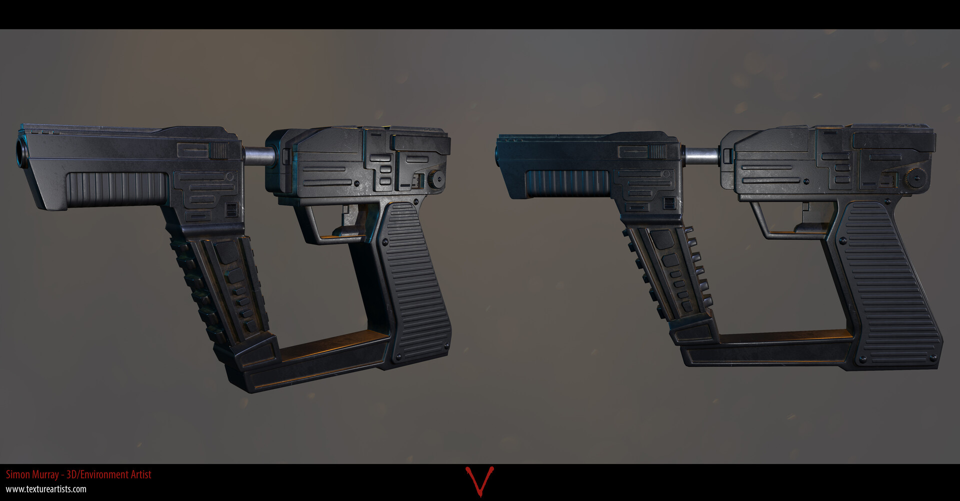 ArtStation - Standard Laser Pistol from V the visitors (1983 edition)
