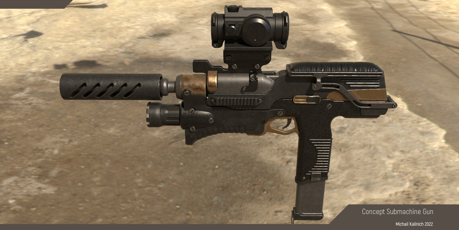 Michail Kalinich - Concept Submachine Gun 2