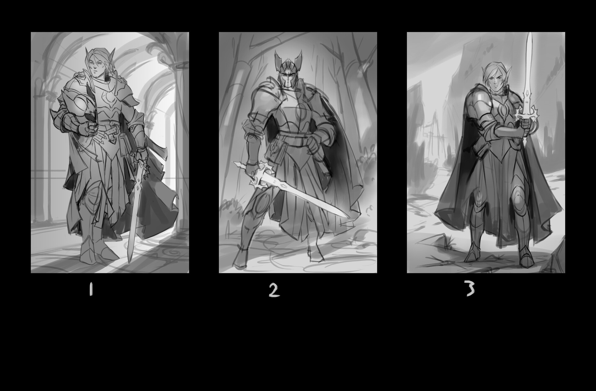 Jordan Kerbow - Commission: Pathfinder Portrait - Elf Paladin