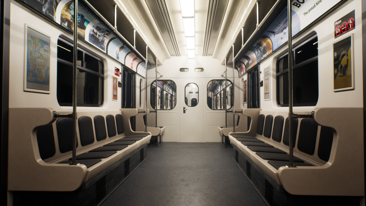 ArtStation - Metro Train Interior