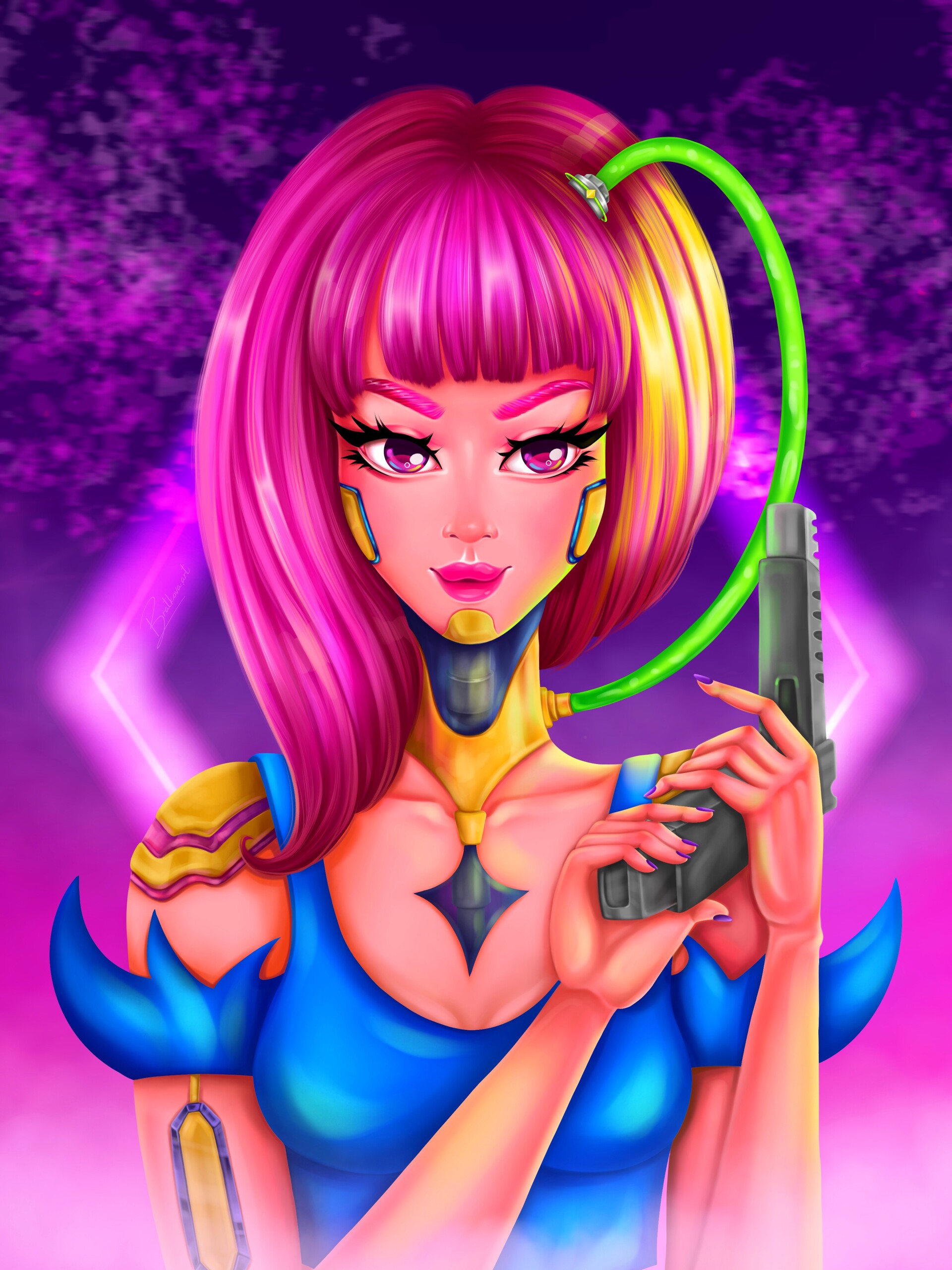 ArtStation - Character ASHLEY - NFT collection "Cyberpunk girls"