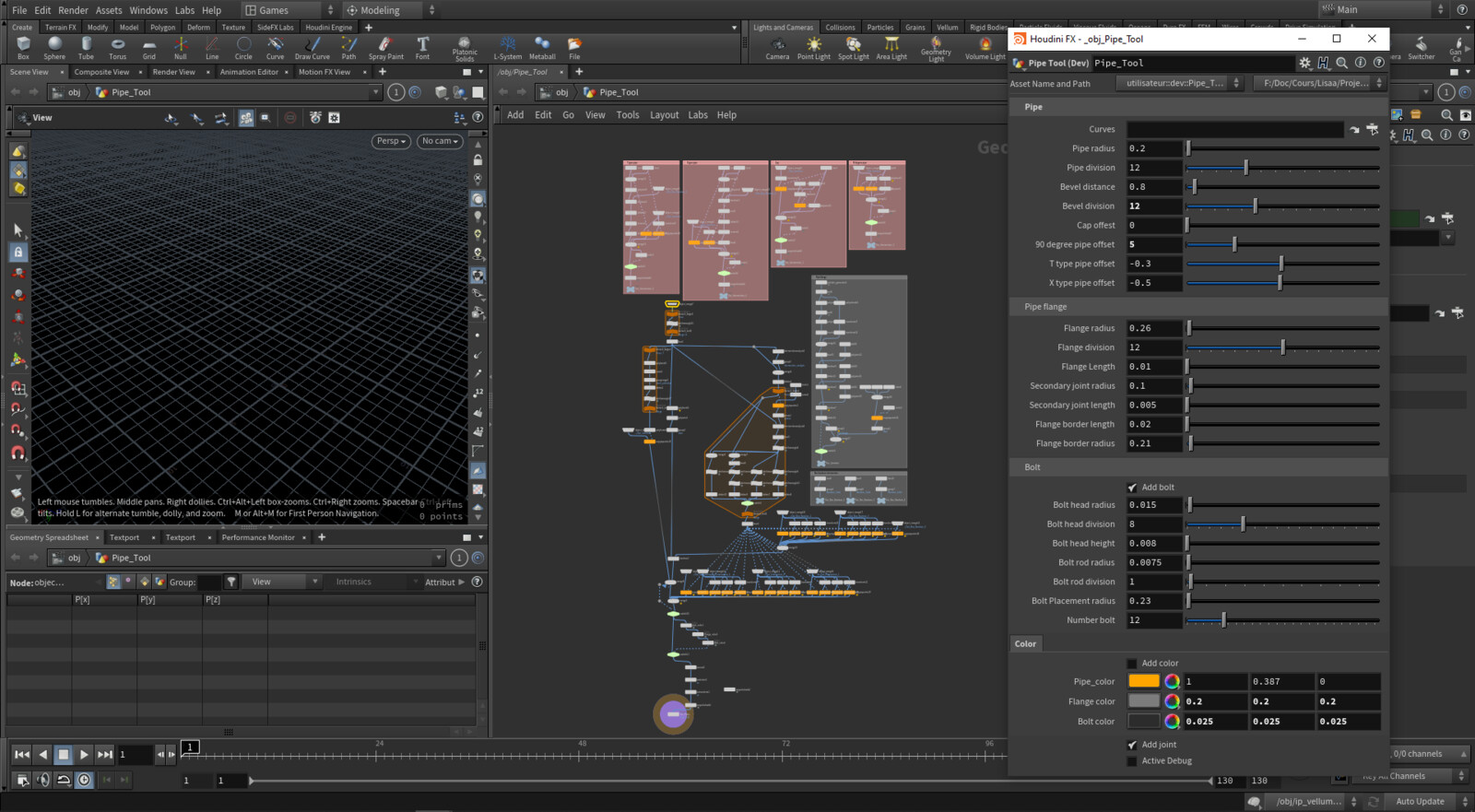 Killian Dos Santos - Procedural Pipe Tool Houdini - Unreal