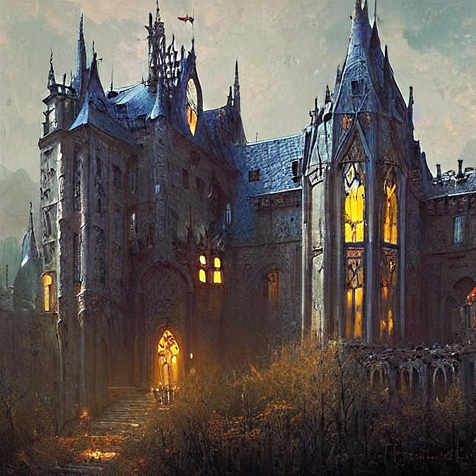 the_french_artist - Gothic revival architectural style castles