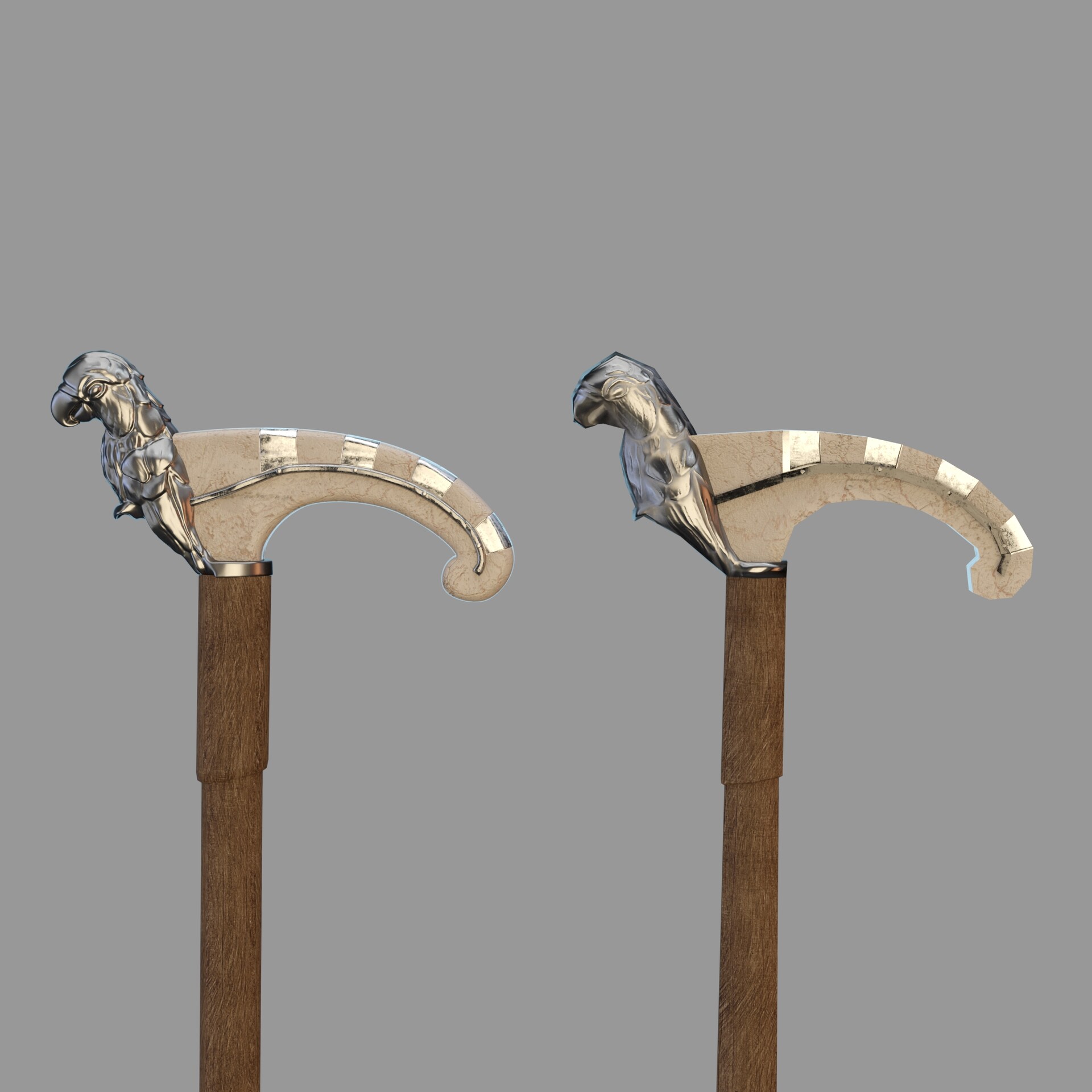 ArtStation - High & low poly crook