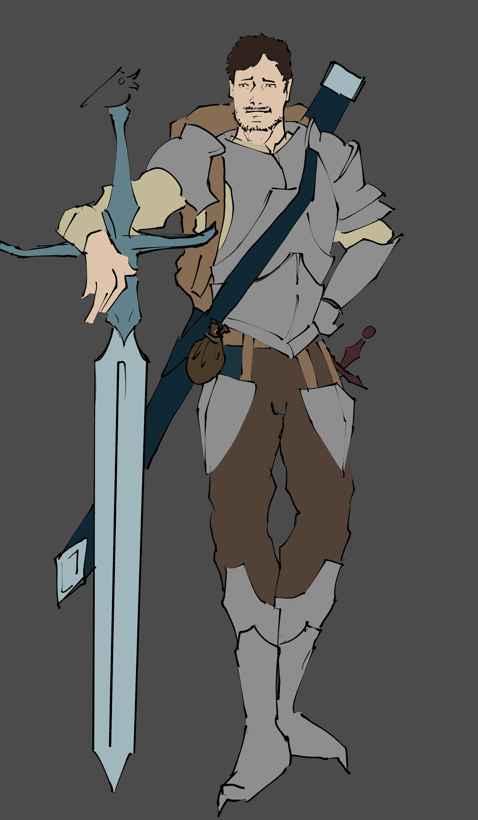 Dominik Mueller - Dnd Fanart - Level 4 Fighter - Talon Sword