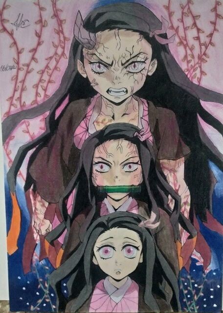 ArtStation - Kamado Nezuko evolution from Kimetsu no Yaiba
