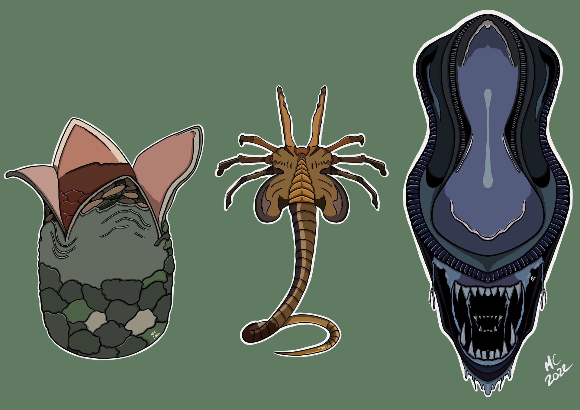 ArtStation - Alien life sticker set