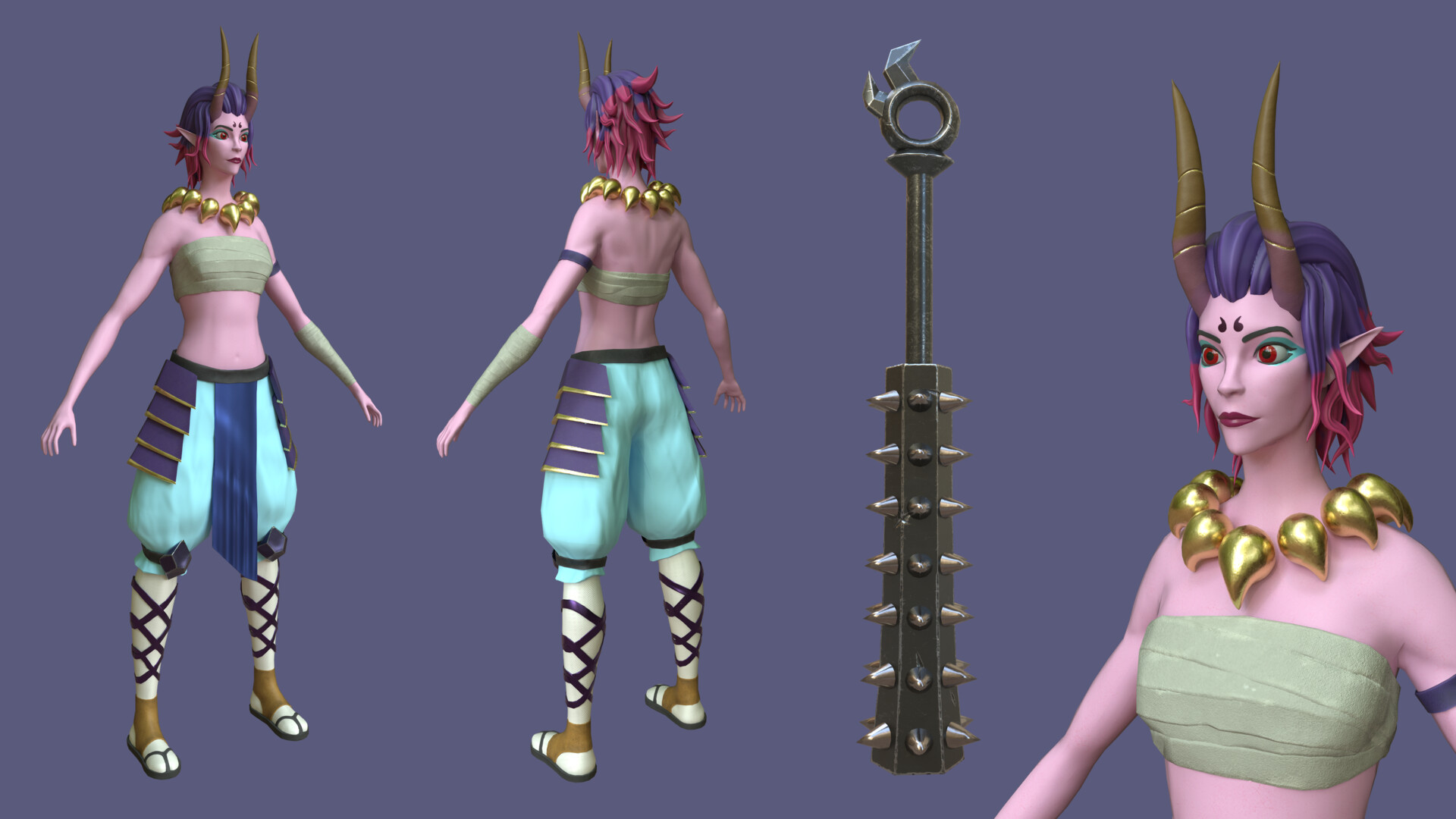 ArtStation - "Oni Girl"