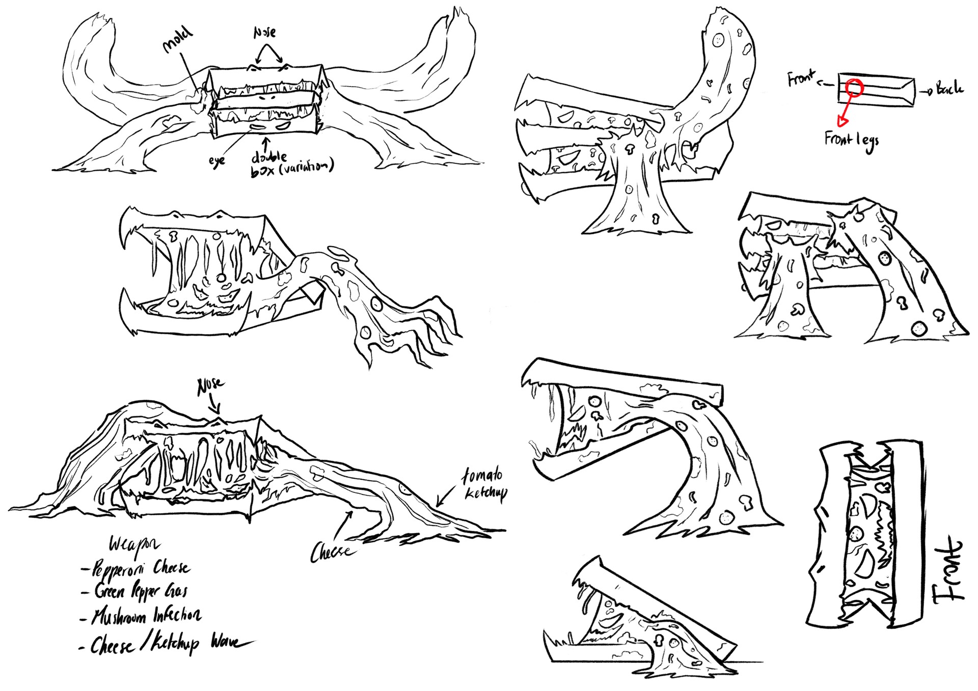 ArtStation - Pizza Monster Design Concept