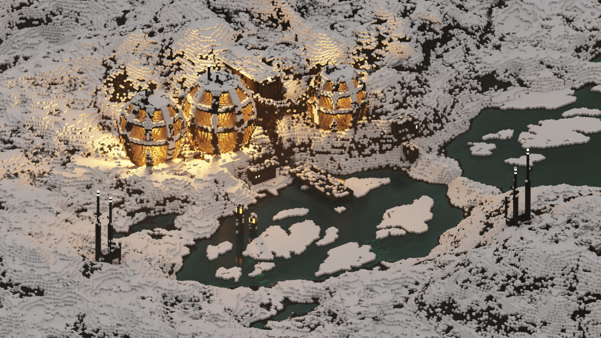 ArtStation - Snowy research station