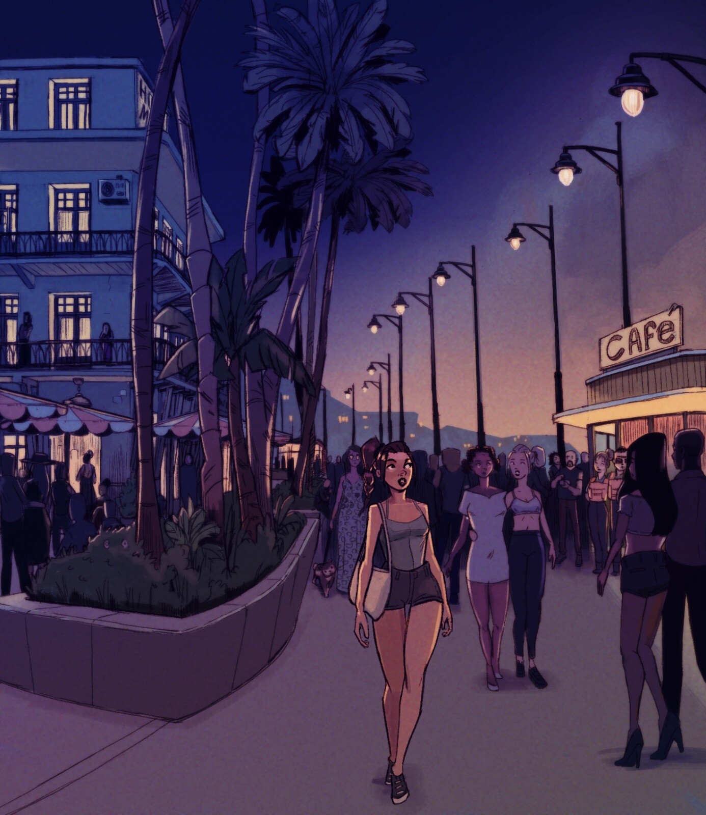 ArtStation - evening at the boardwalk