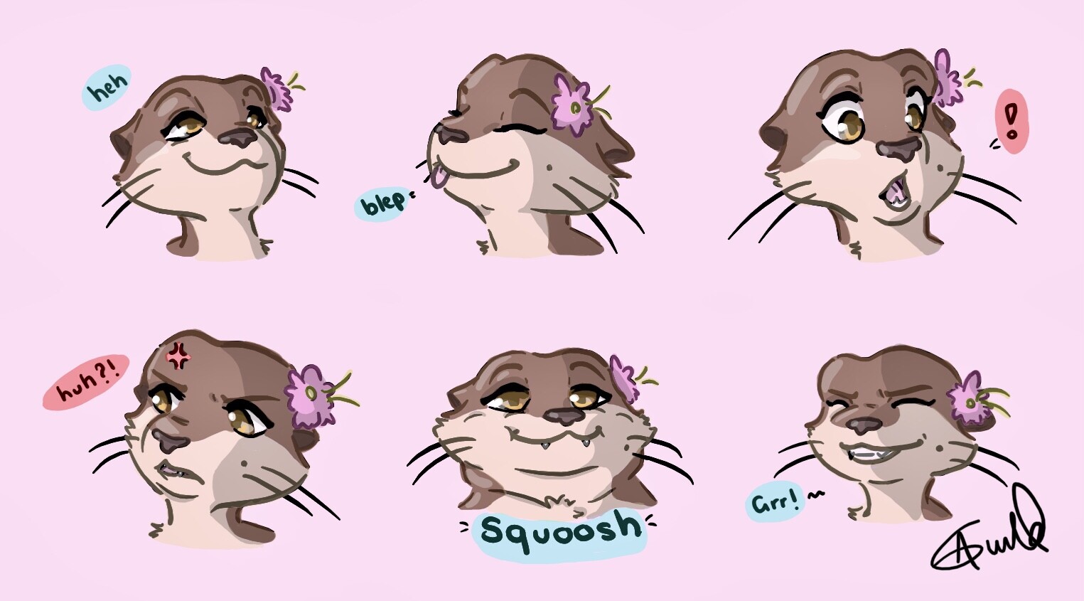 ArtStation - Mio facial expressions