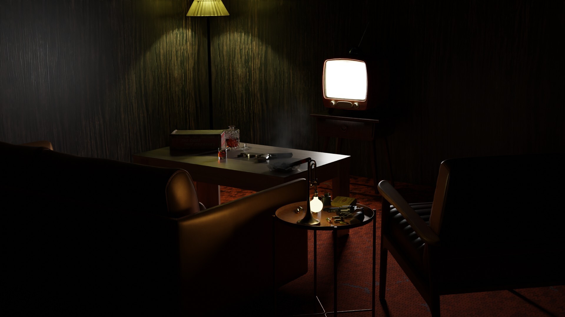 ArtStation - Mobsters living room