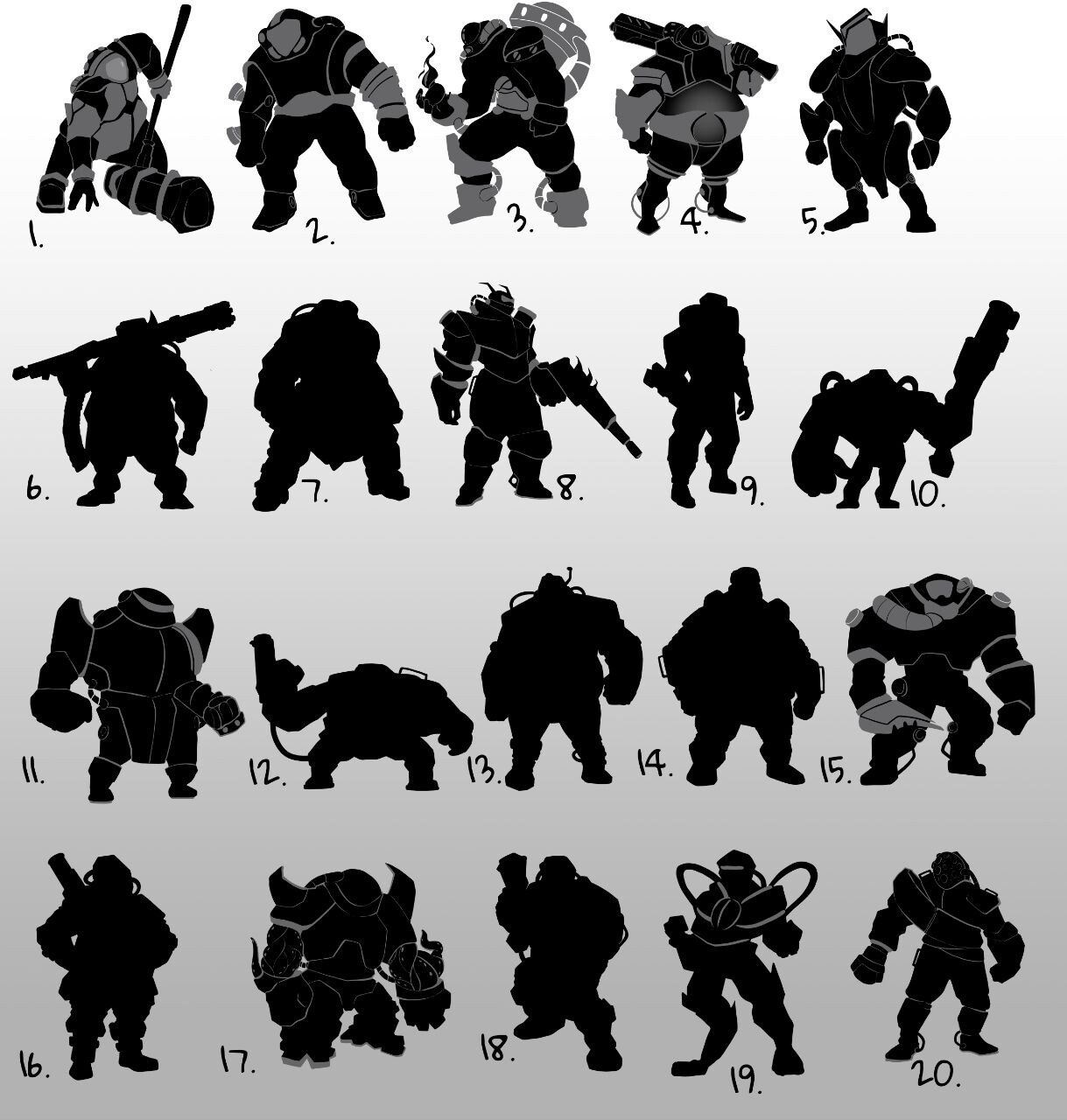 ArtStation - Fantasy character siluets